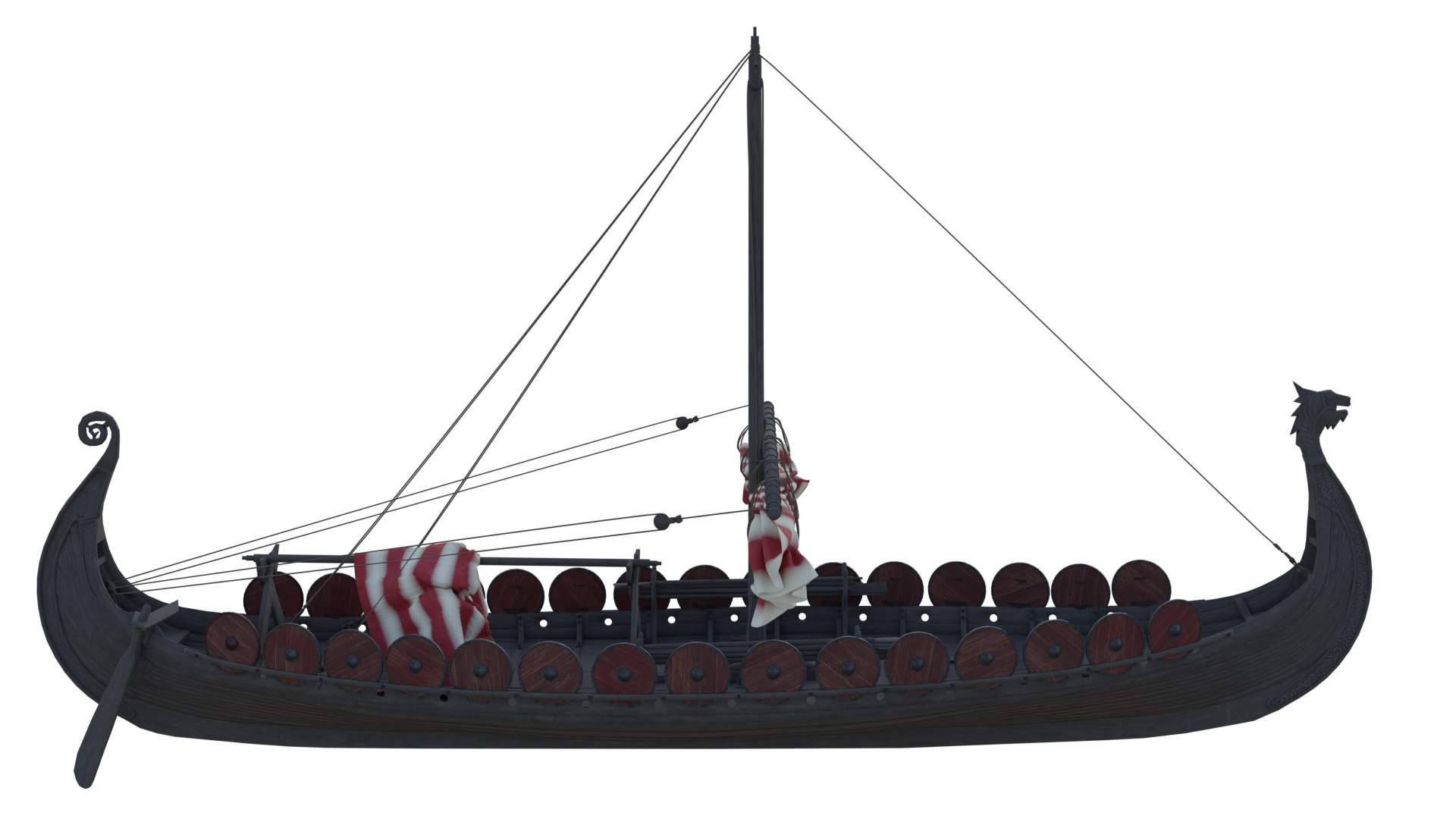 3D Docked Viking Drakkar - TurboSquid 2022054