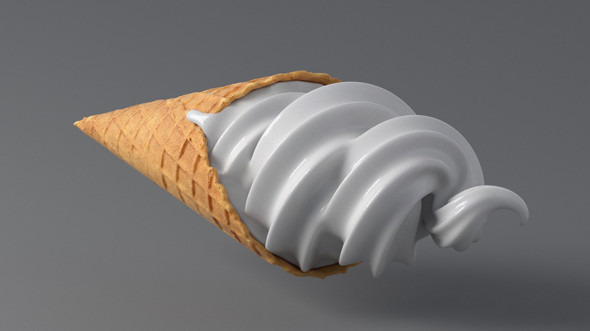 3D Realistic Ice Cream Cone Model - TurboSquid 1818249