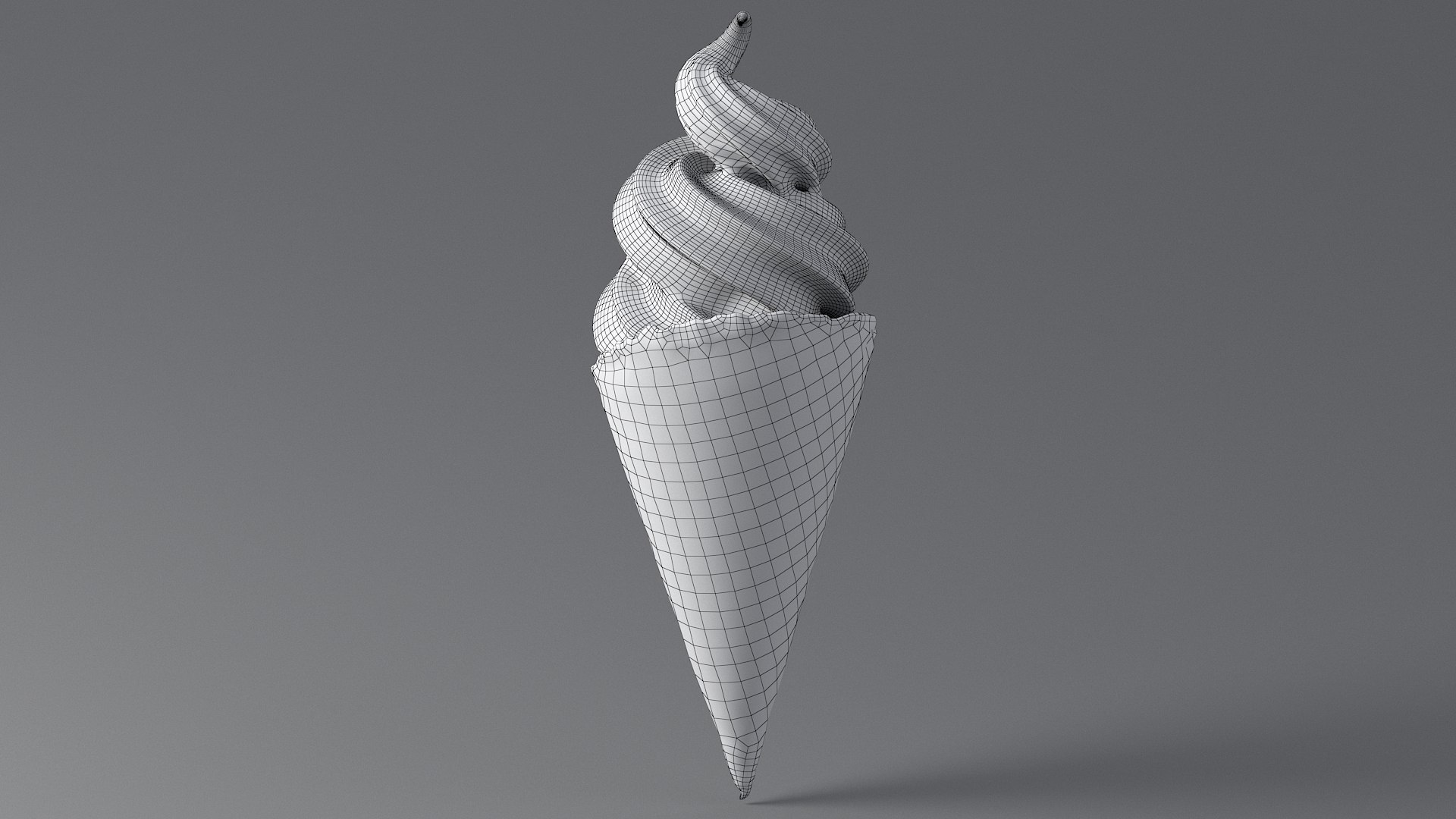 3D Realistic Ice Cream Cone Model - TurboSquid 1818249