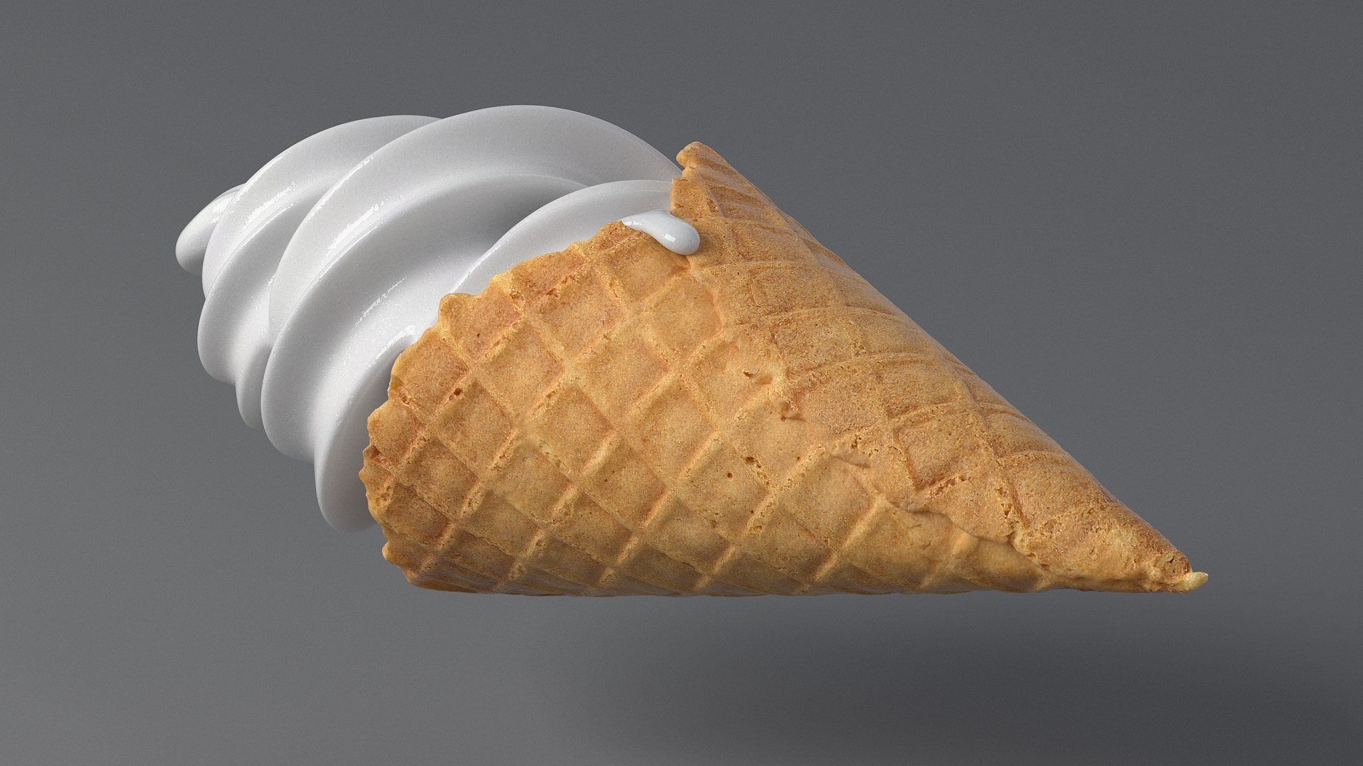 3D Realistic Ice Cream Cone Model - TurboSquid 1818249