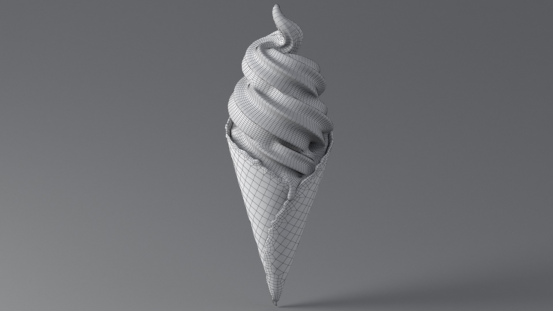 3D Realistic Ice Cream Cone Model - TurboSquid 1818249