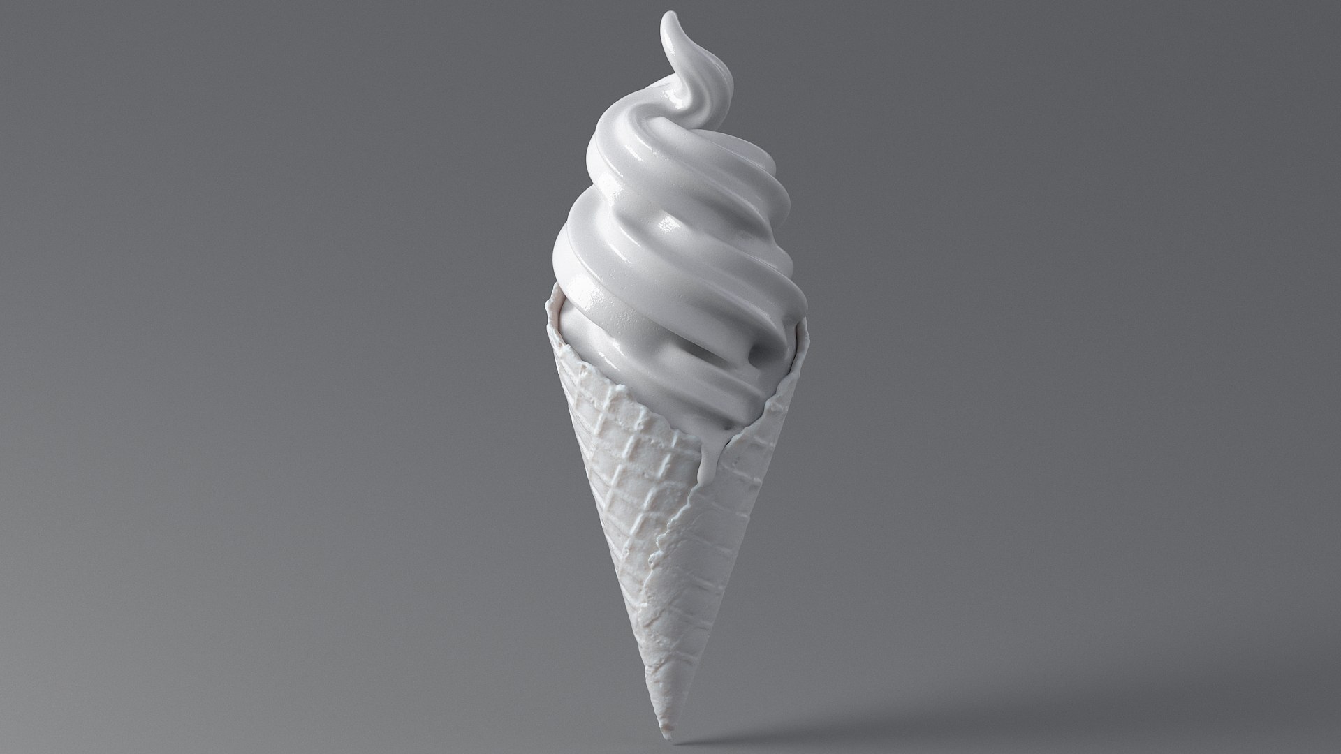 3D Realistic Ice Cream Cone Model - TurboSquid 1818249