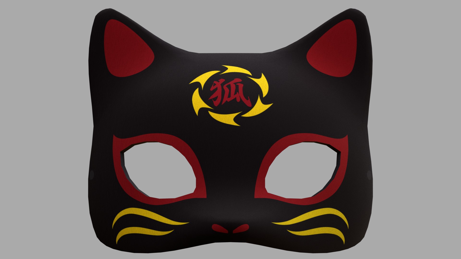Japanese Fox Mask D Set Low Poly 3D Model - TurboSquid 1789850