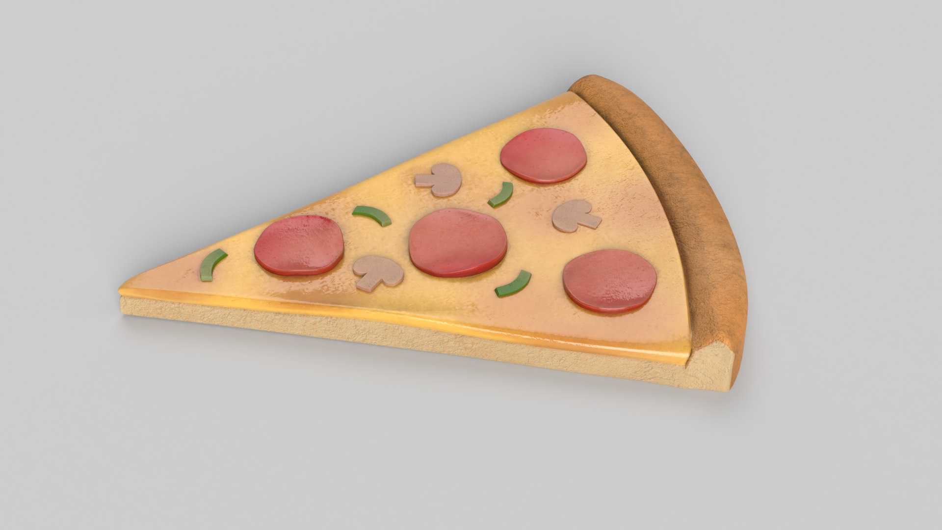 Cartoon Pizza Slice 3D Model - TurboSquid 1930349