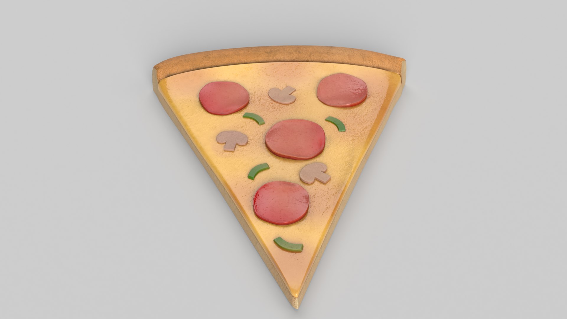 Cartoon Pizza Slice 3D Model - TurboSquid 1930349