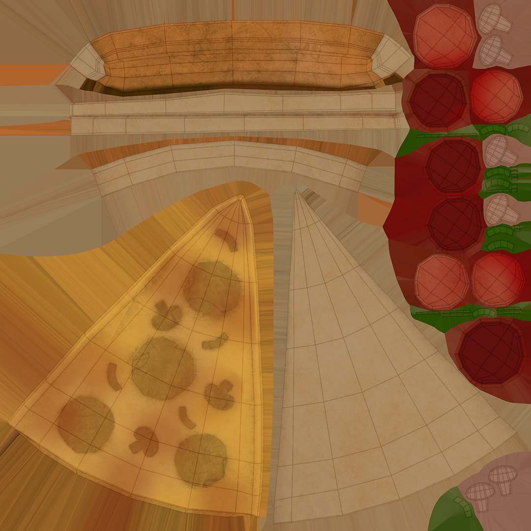 Cartoon Pizza Slice 3D Model - TurboSquid 1930349