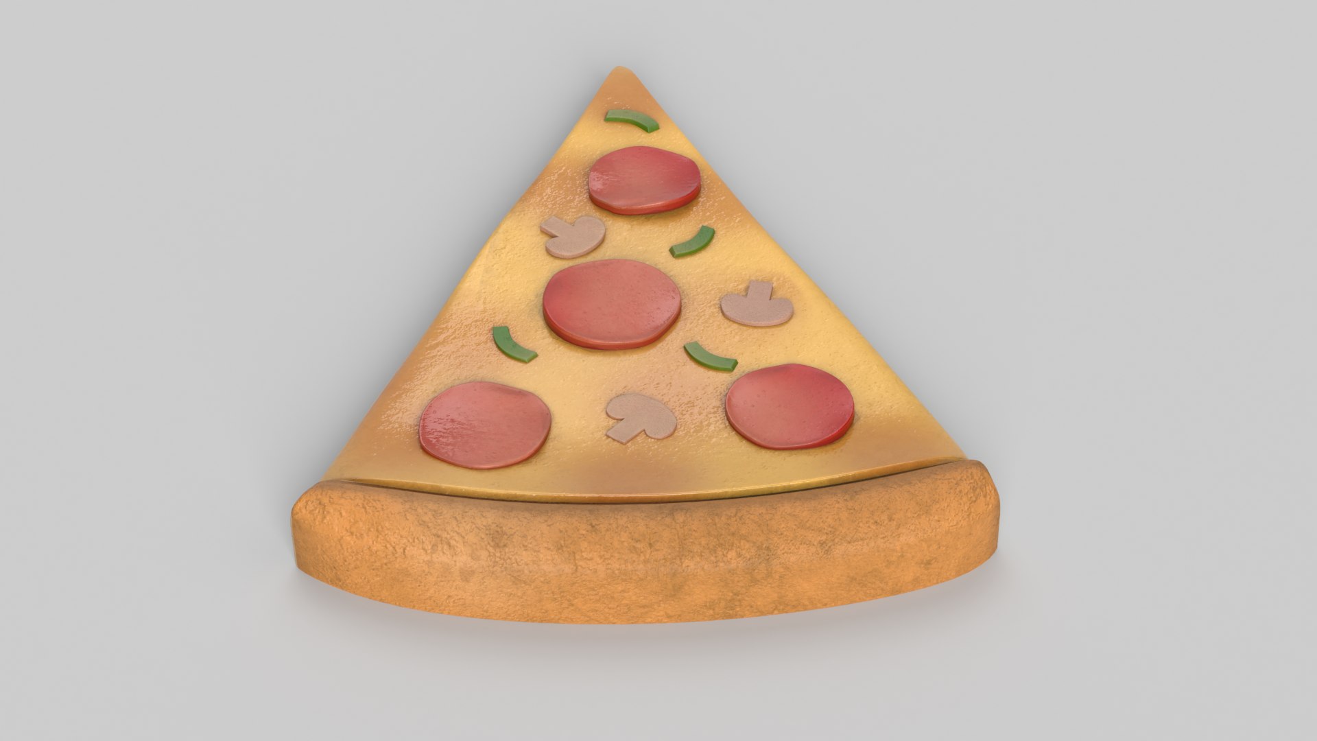 Cartoon Pizza Slice 3D Model - TurboSquid 1930349