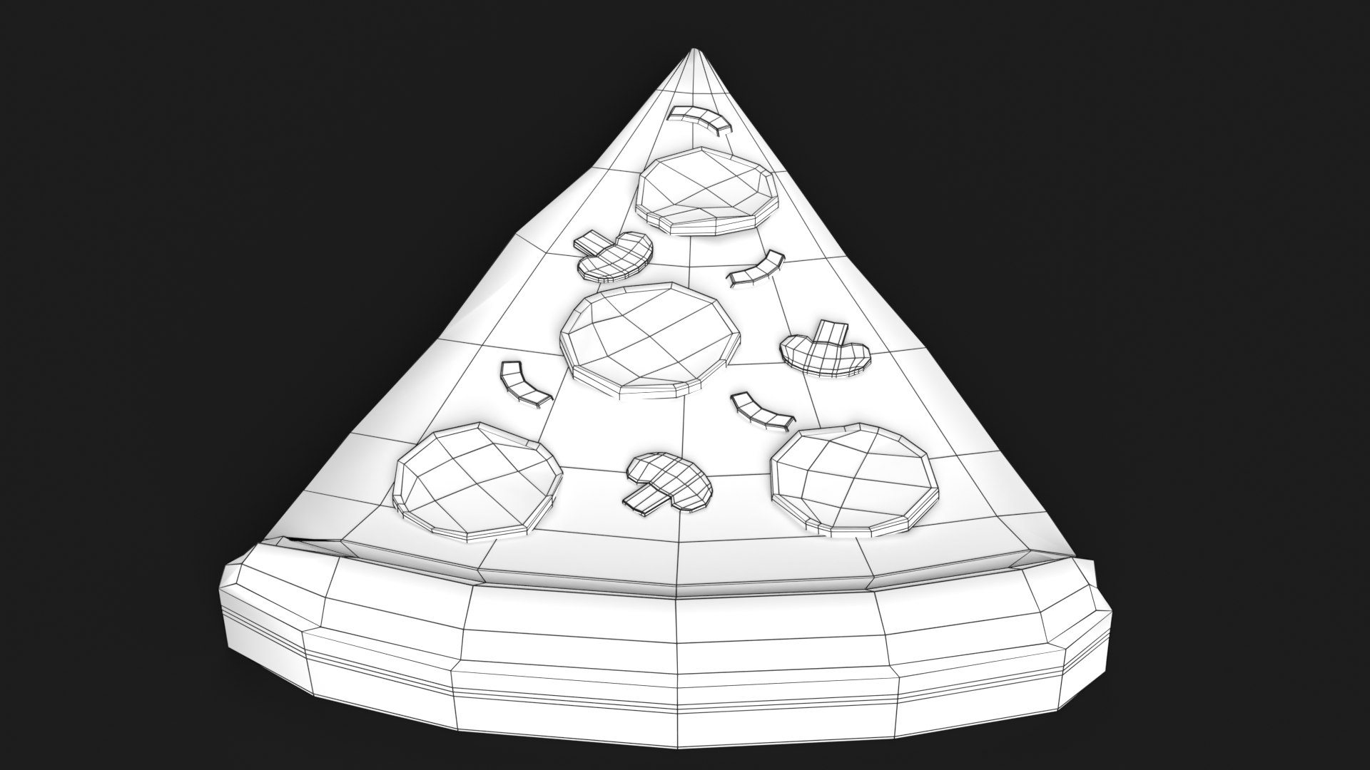 Cartoon Pizza Slice 3D Model - TurboSquid 1930349