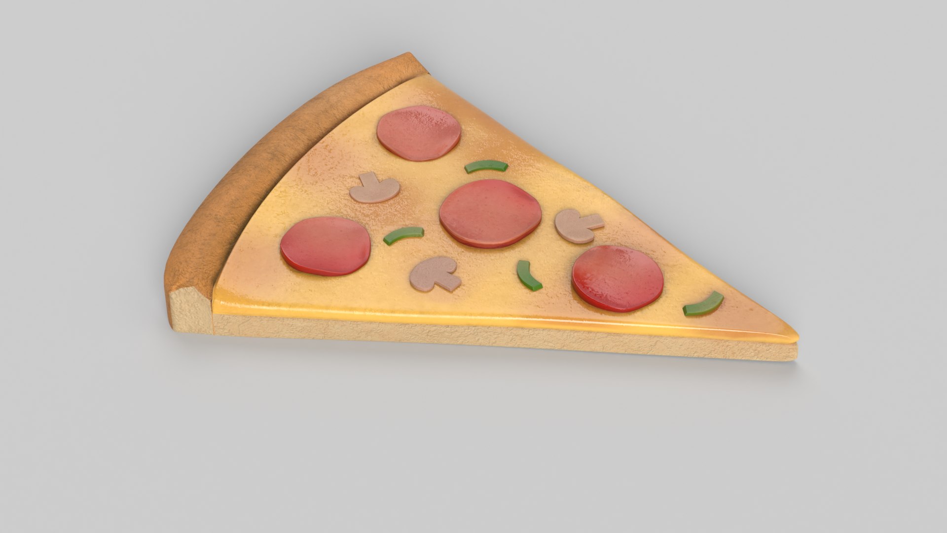 Cartoon Pizza Slice 3D Model - TurboSquid 1930349