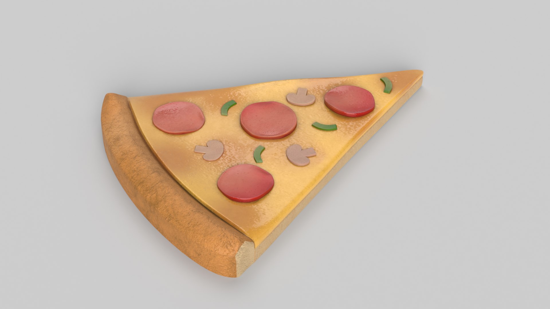 Cartoon Pizza Slice 3D Model - TurboSquid 1930349