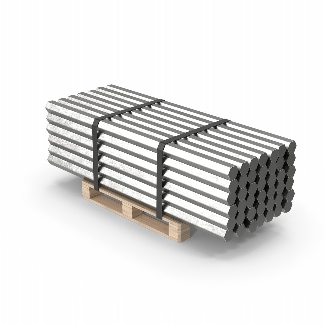 Iron Beams On Pallet 3D - TurboSquid 2085429