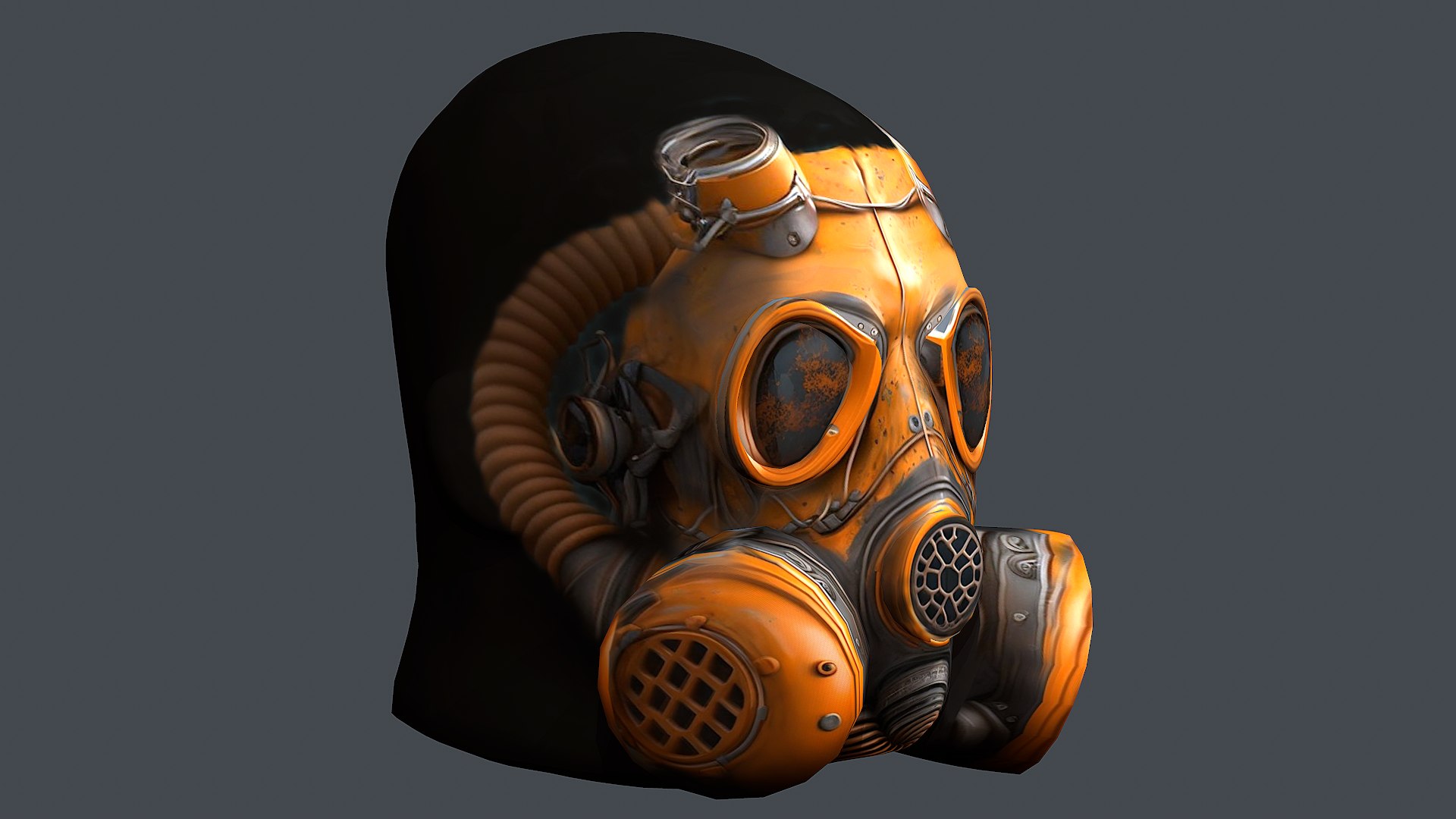3D Gas mask protection futuristic isolated equipment model - TurboSquid ...