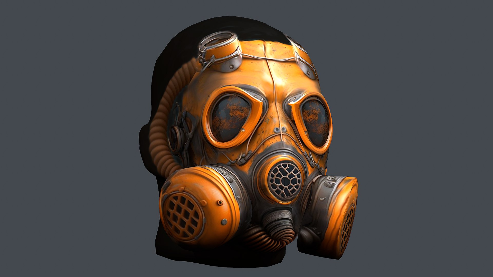 3D Gas mask protection futuristic isolated equipment model - TurboSquid ...
