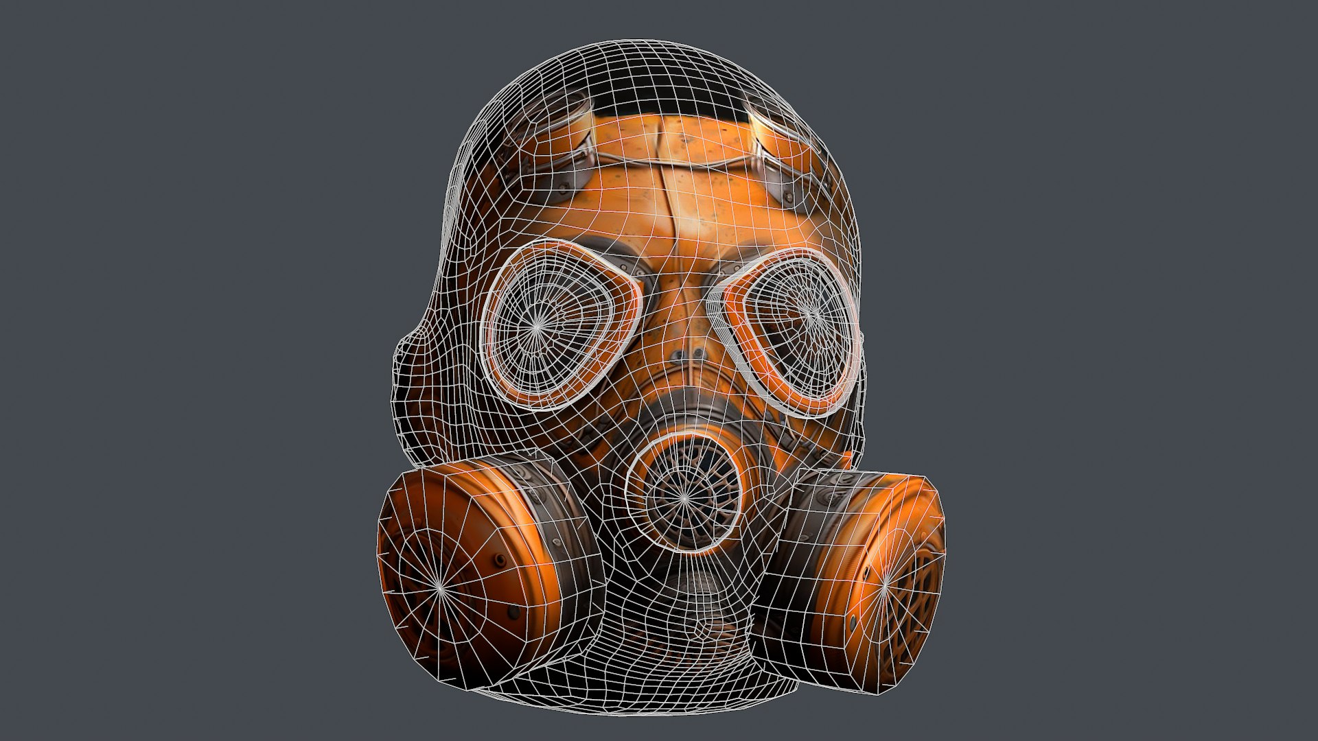 3D Gas mask protection futuristic isolated equipment model - TurboSquid ...
