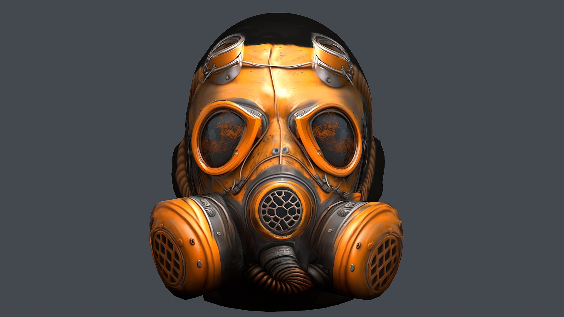 3D Gas Mask Protection Futuristic Isolated Equipment Model - TurboSquid ...
