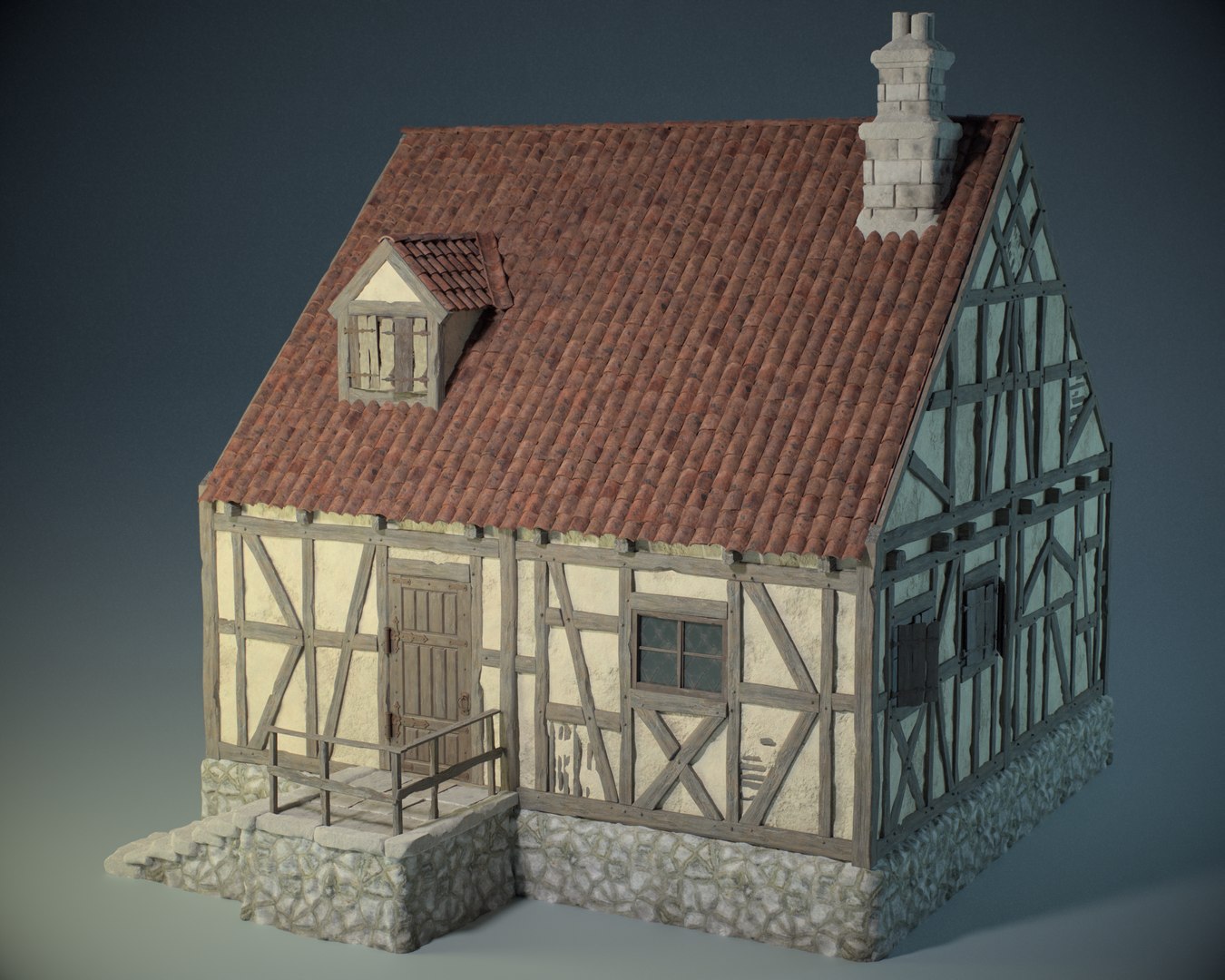 Medieval House 08 Game Ready 3D Model - TurboSquid 2247936