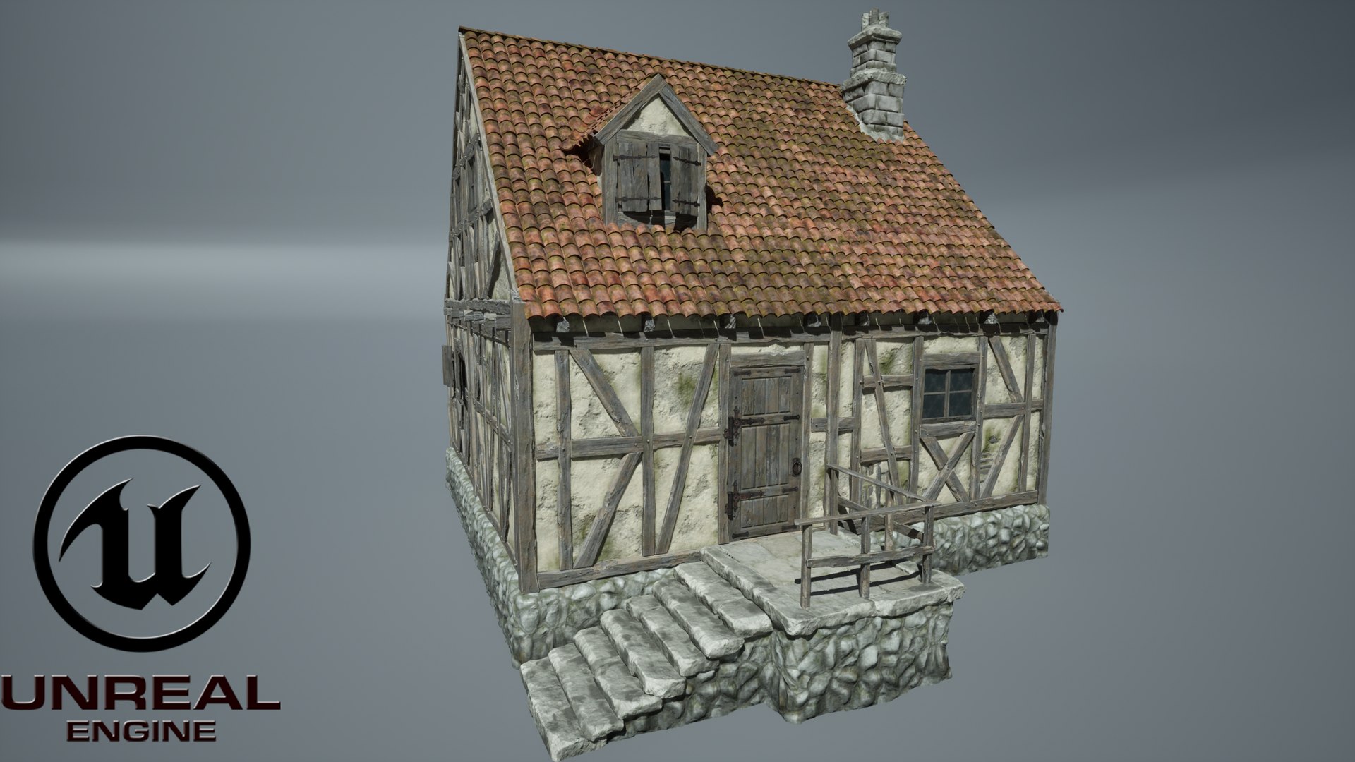 Medieval House 08 Game Ready 3D Model - TurboSquid 2247936