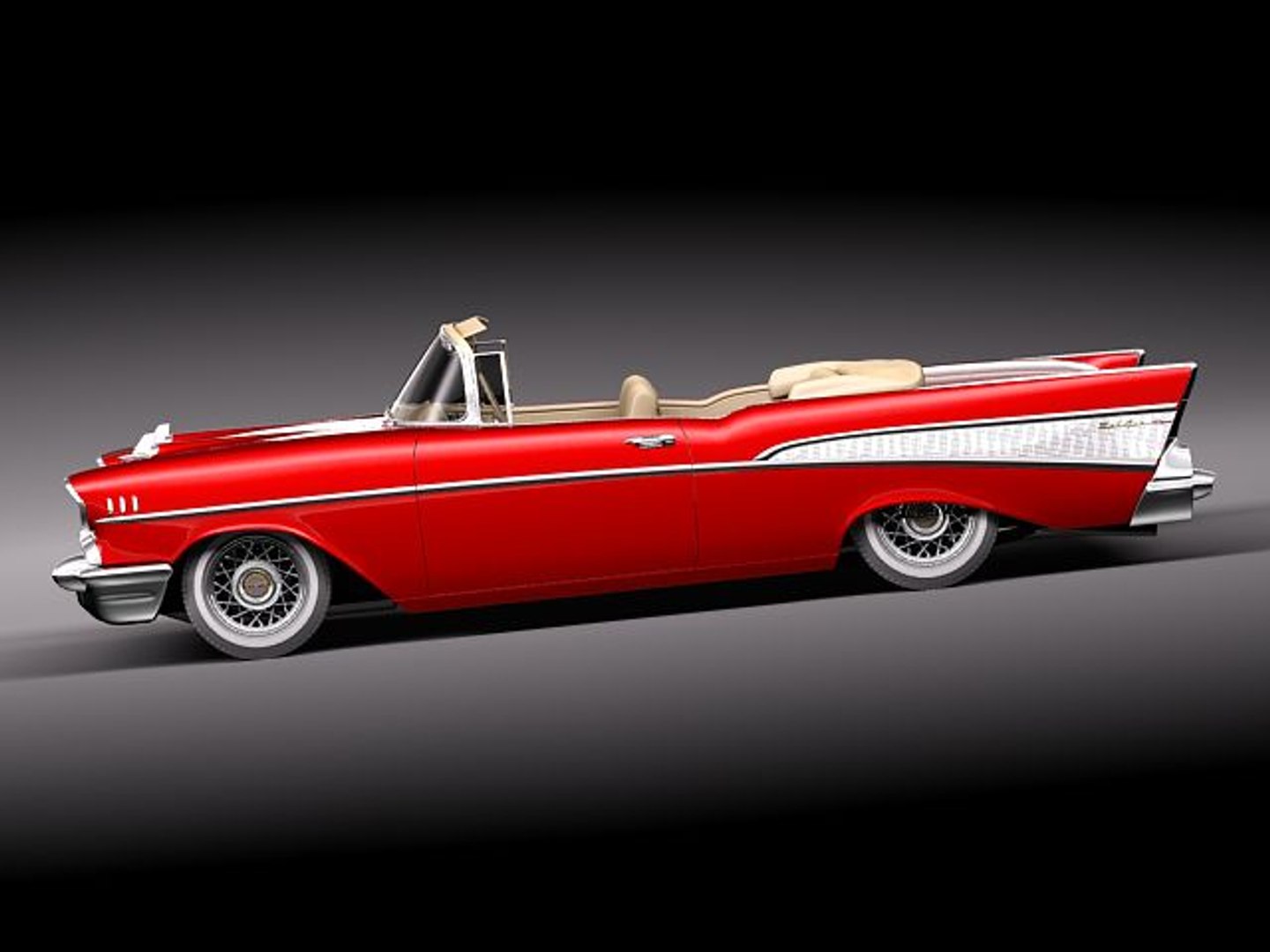 3d Model Of Chevrolet Bel Air 1957