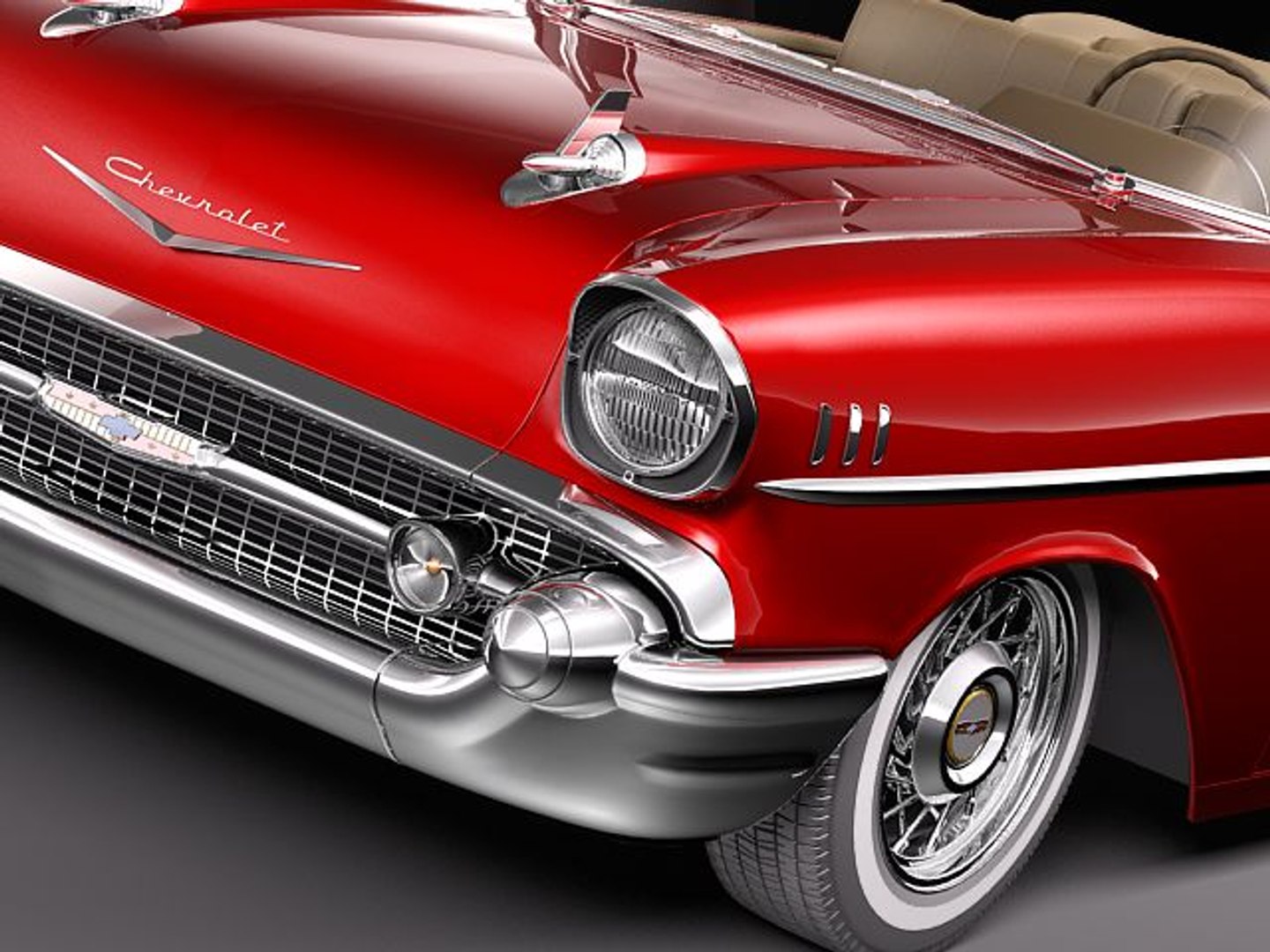 3d Model Of Chevrolet Bel Air 1957