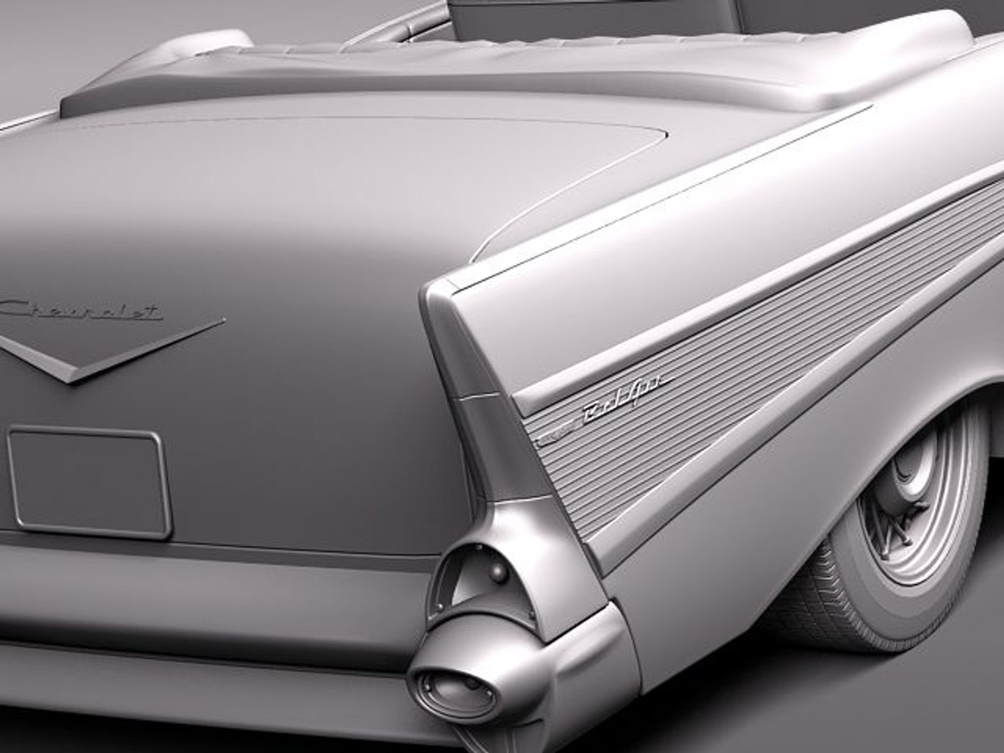 3d Model Of Chevrolet Bel Air 1957