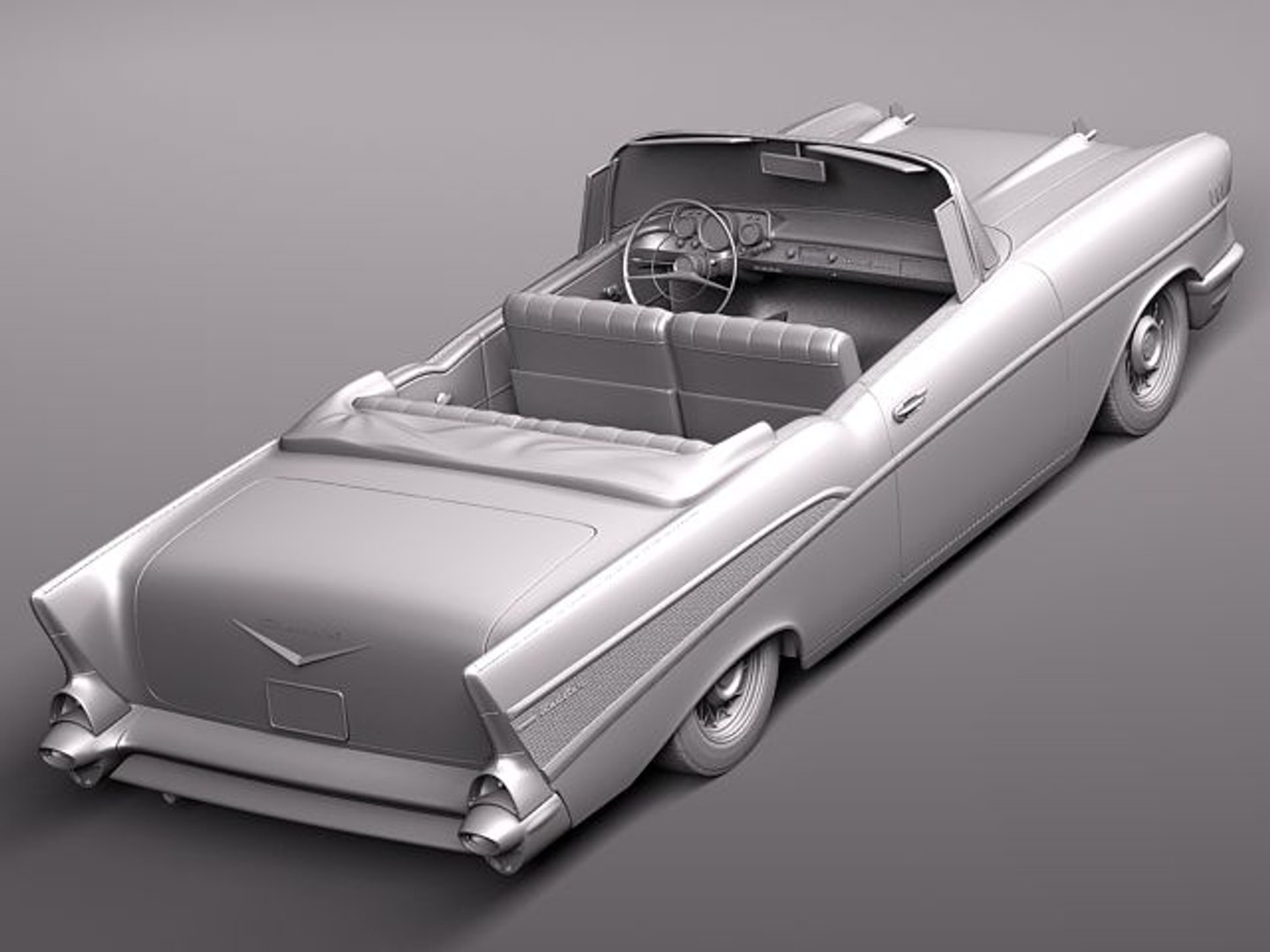 3d Model Of Chevrolet Bel Air 1957