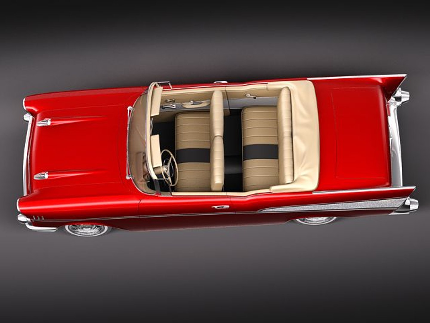 3d Model Of Chevrolet Bel Air 1957