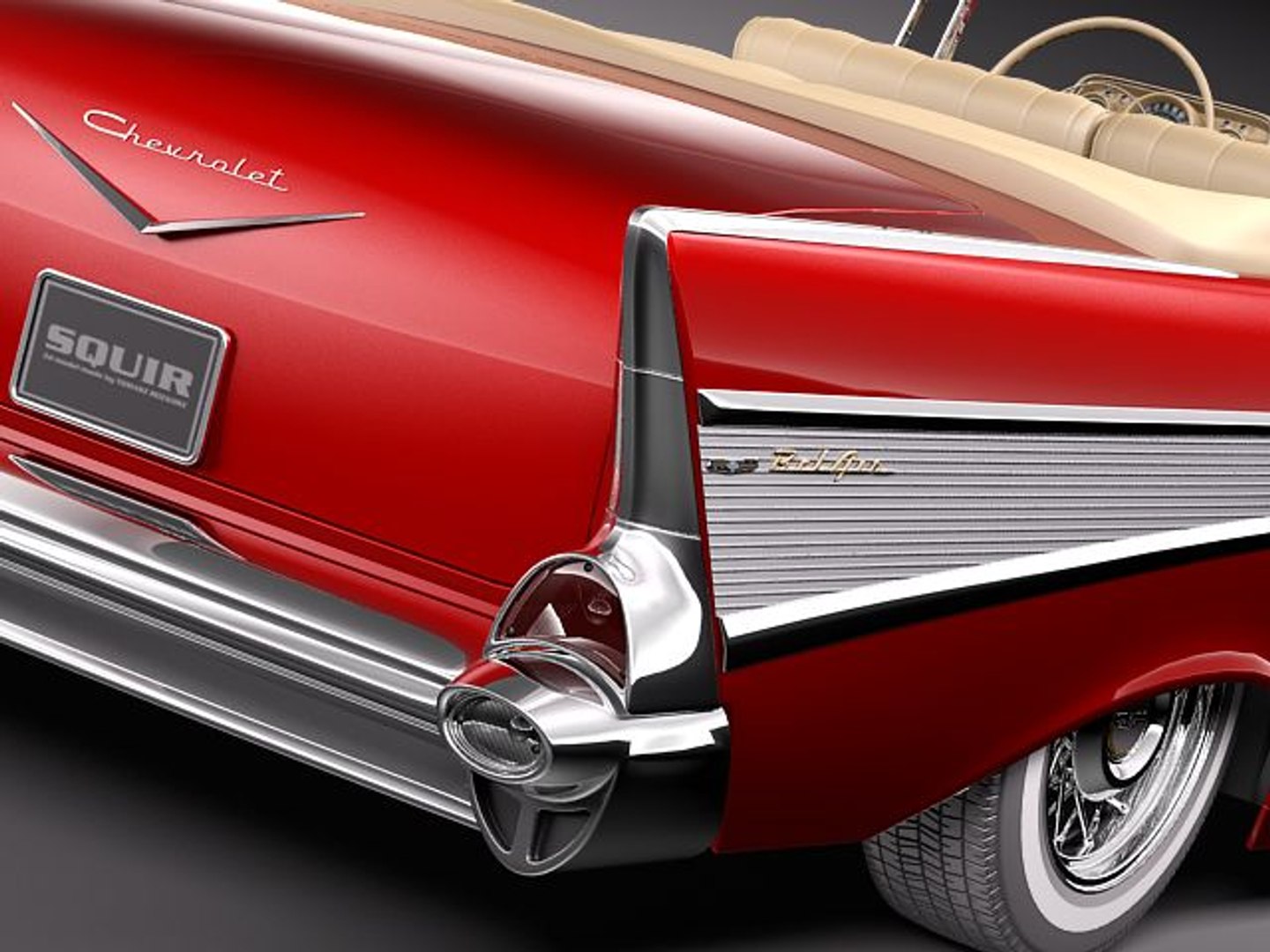 3d Model Of Chevrolet Bel Air 1957
