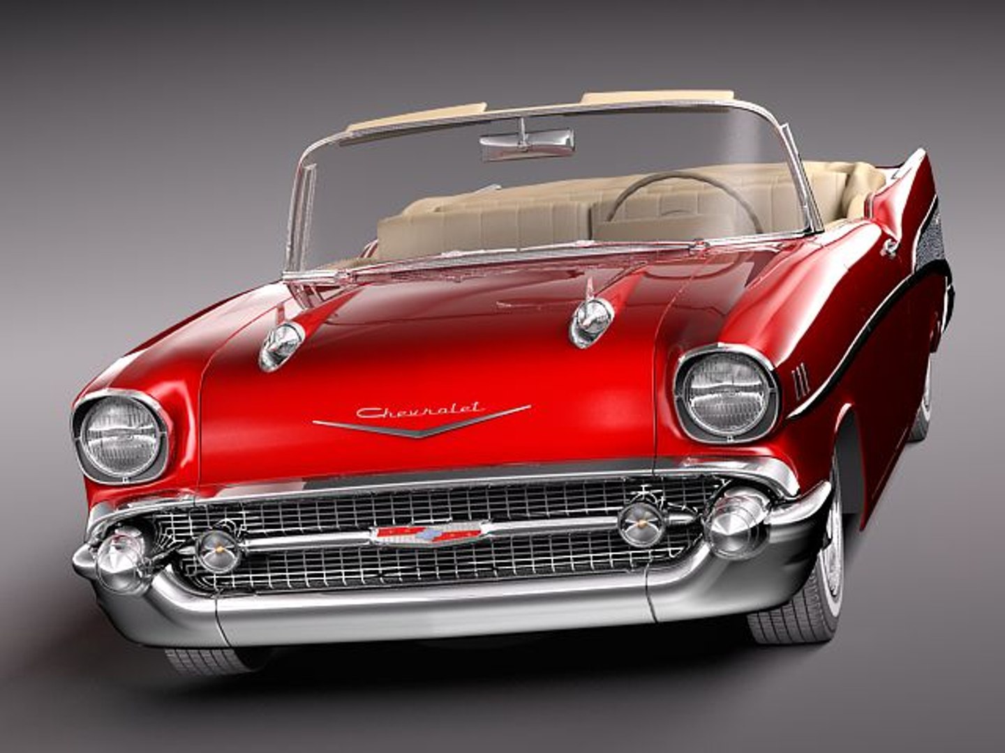 3d Model Of Chevrolet Bel Air 1957