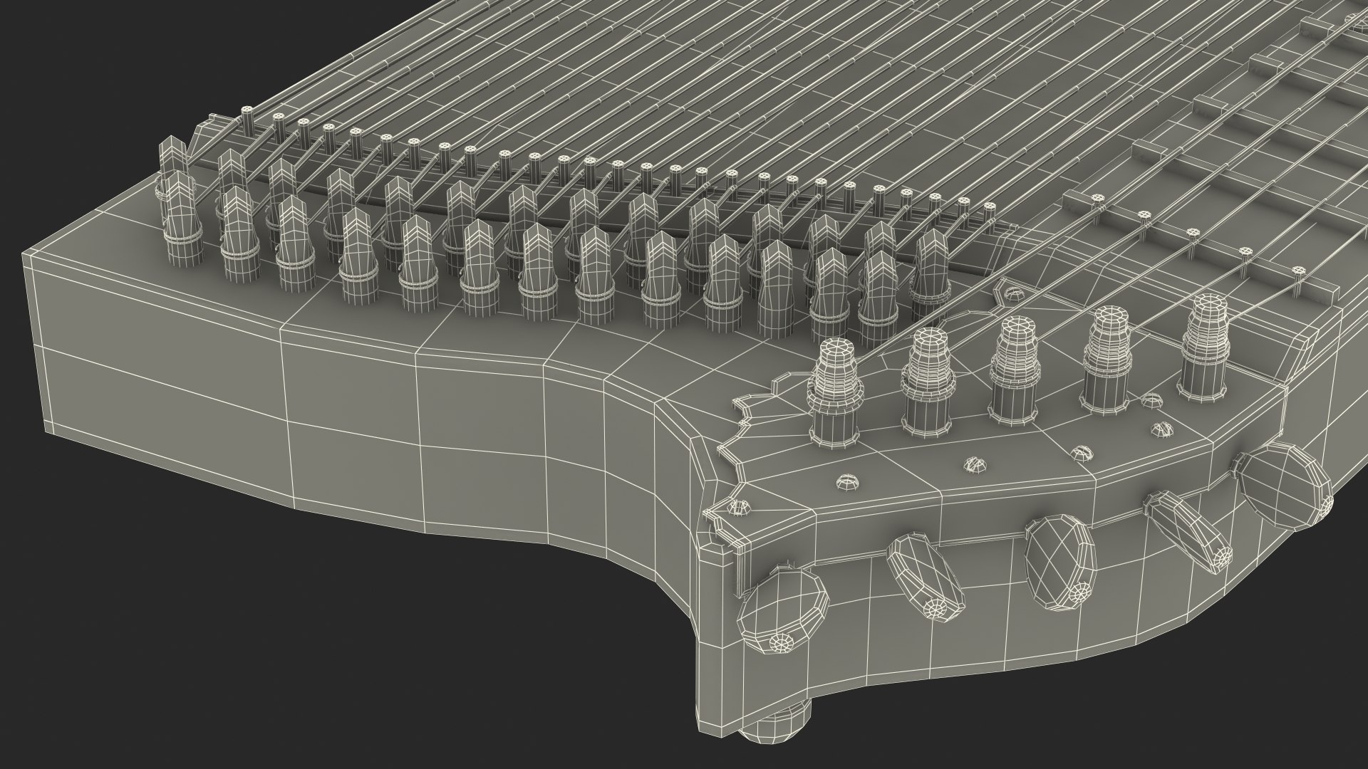 3D Concert Zither Model - TurboSquid 1684529