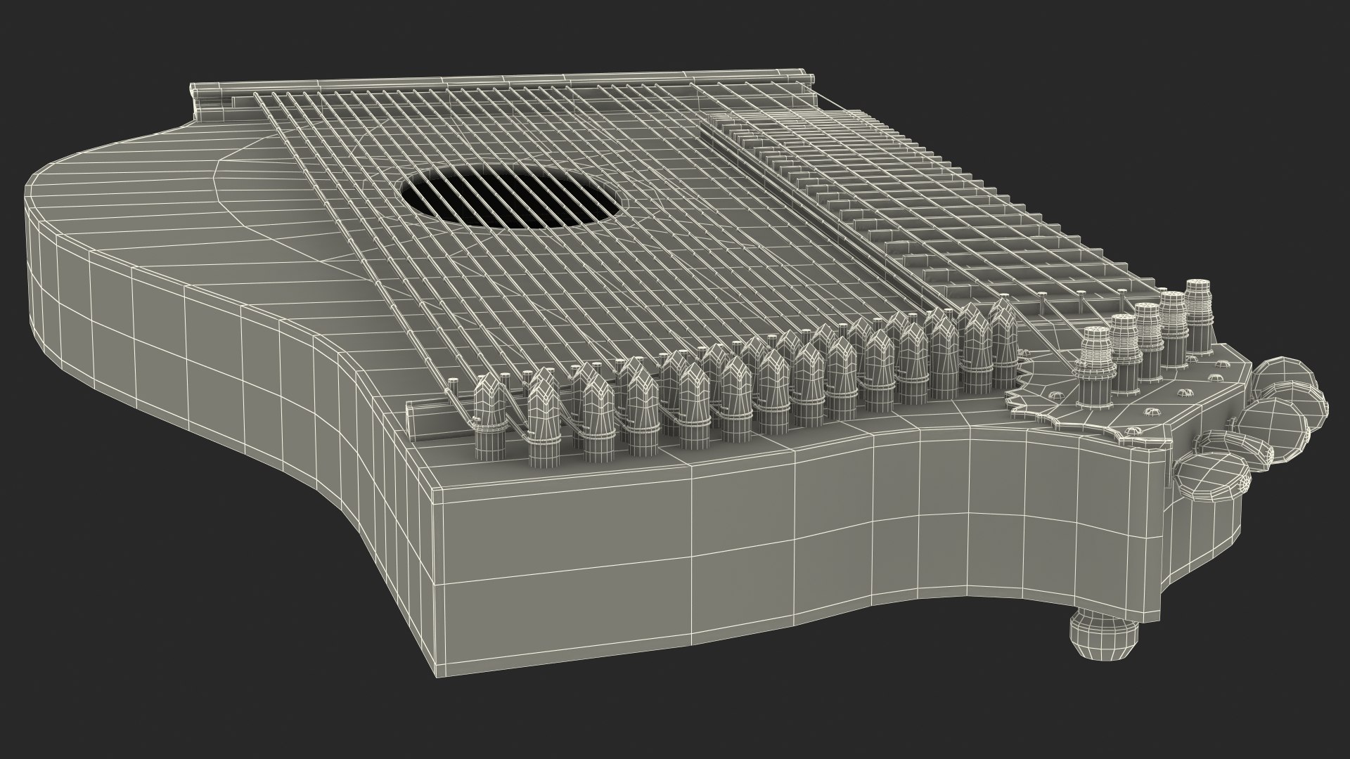 3D Concert Zither Model - TurboSquid 1684529