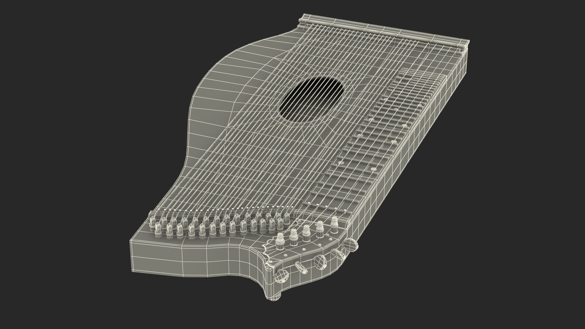 3D Concert Zither Model - TurboSquid 1684529