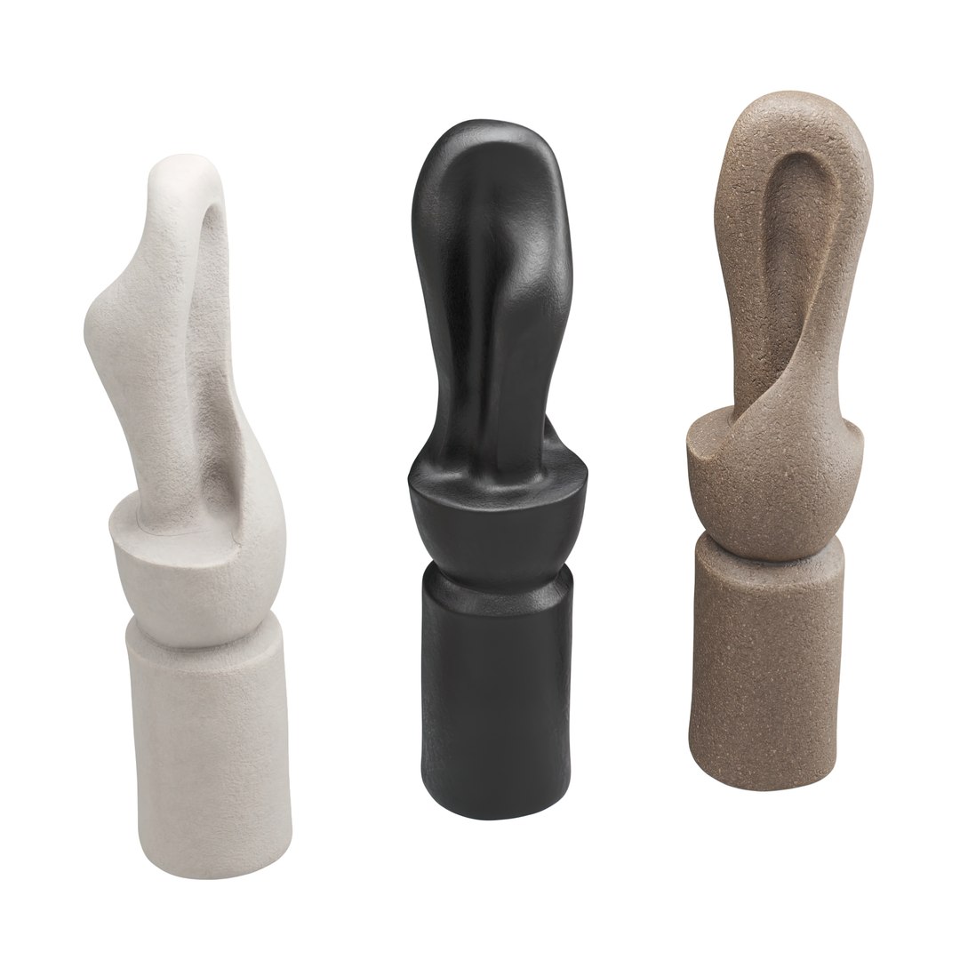 3D Abstract Tall Figure Sculpture Model - TurboSquid 2189682