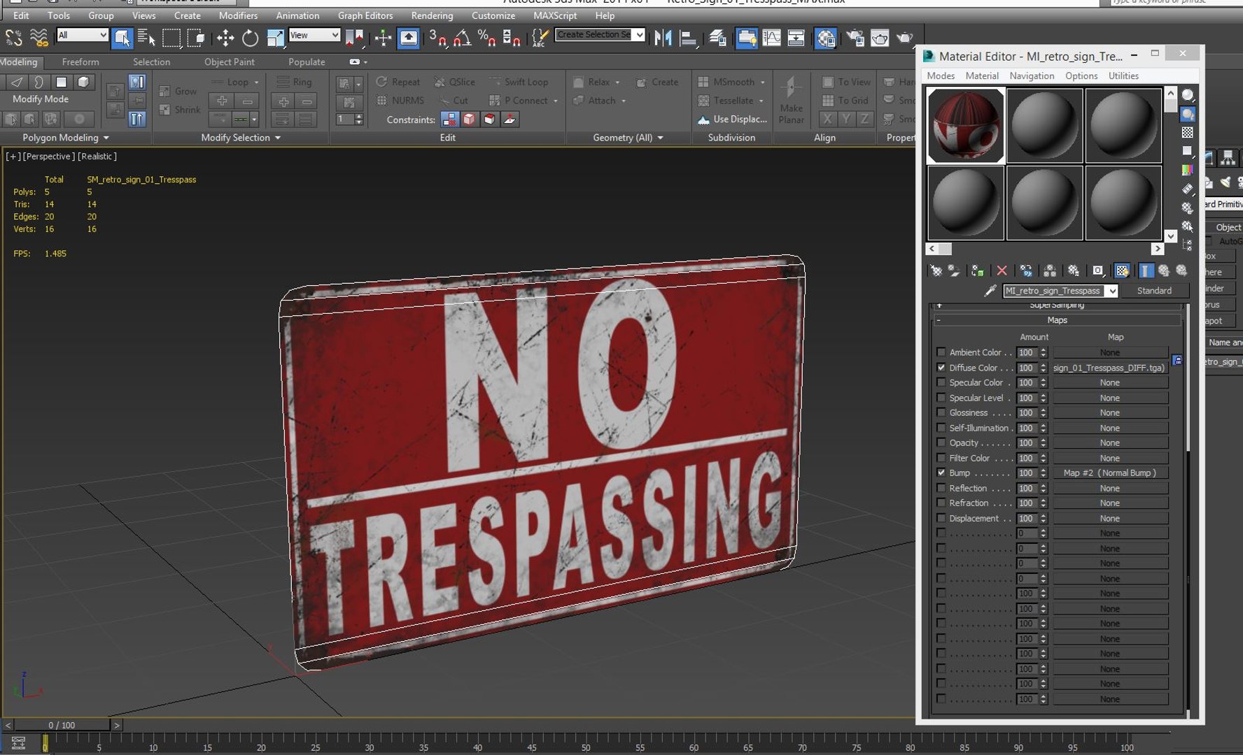 3D ready trespassing sign model | 1142387 | TurboSquid
