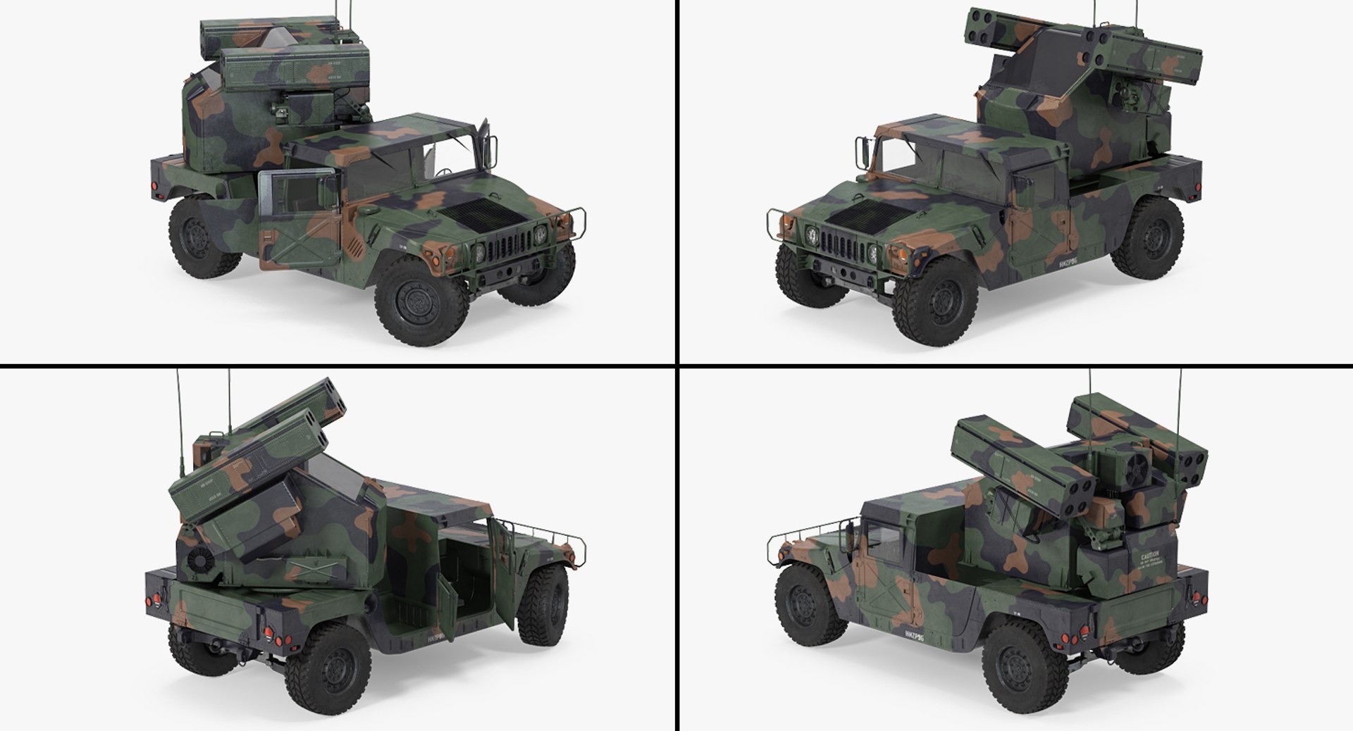 3d model hmmwv m998 equipped avenger
