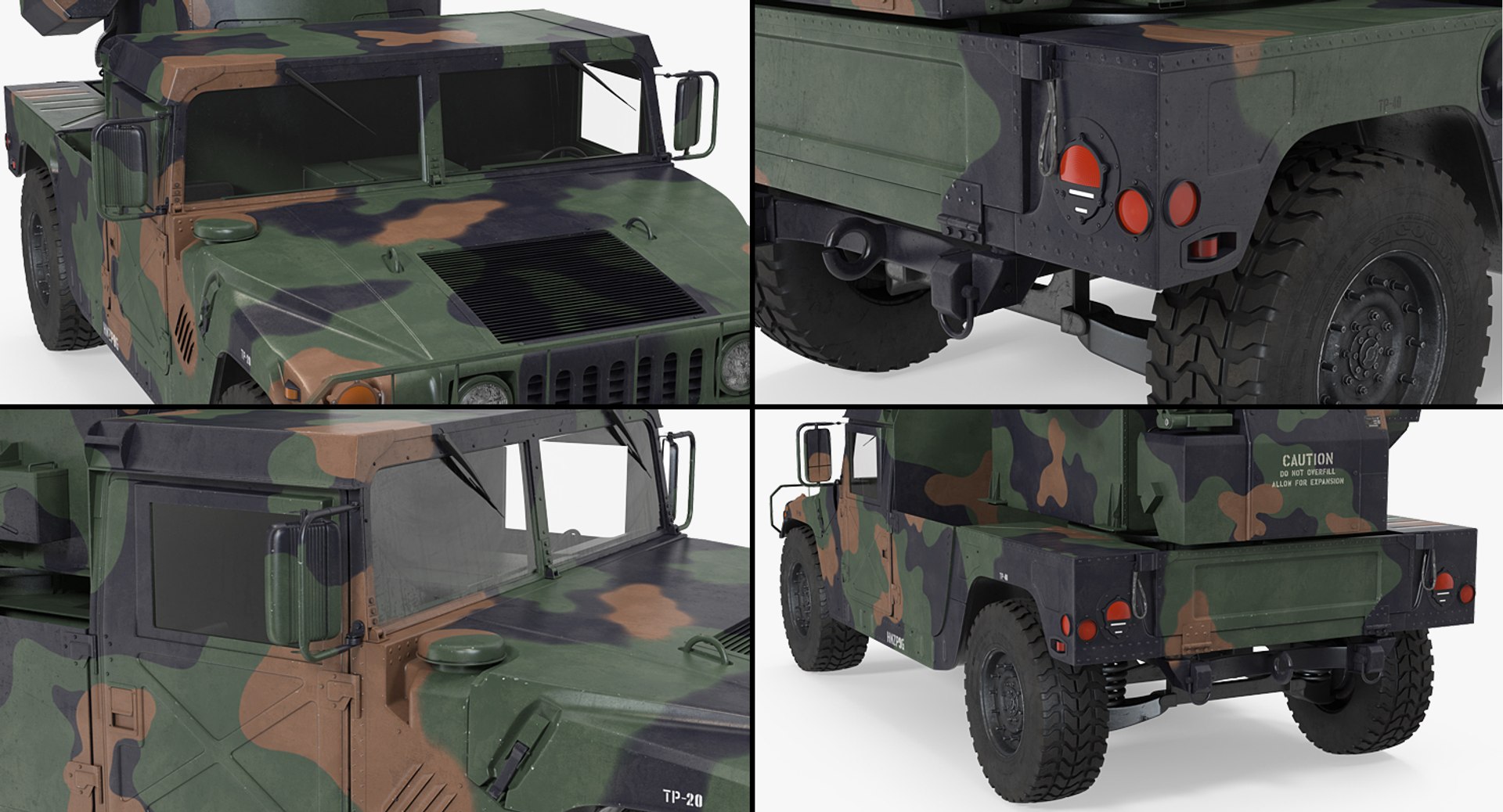 3d model hmmwv m998 equipped avenger