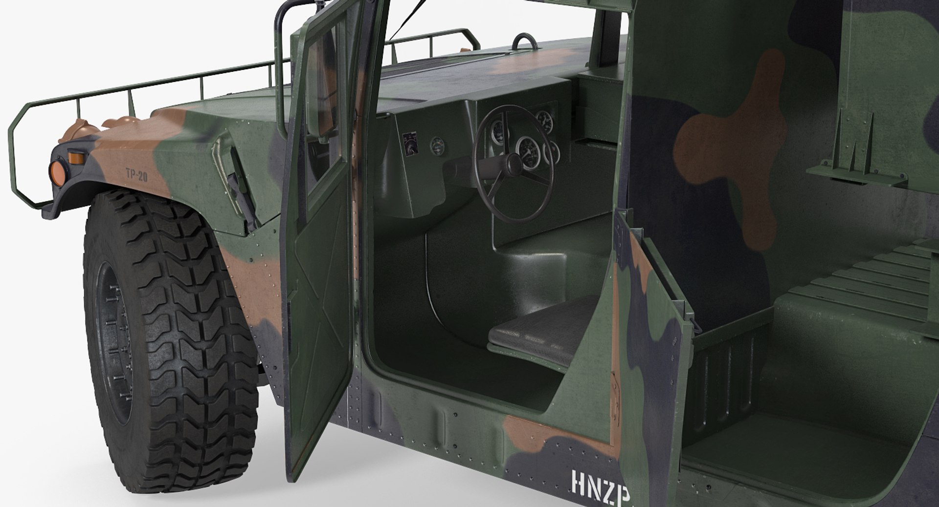 3d model hmmwv m998 equipped avenger