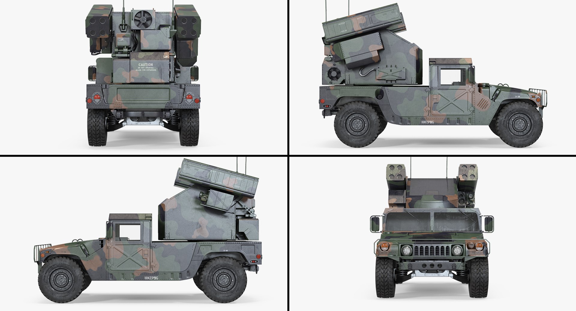 3d model hmmwv m998 equipped avenger
