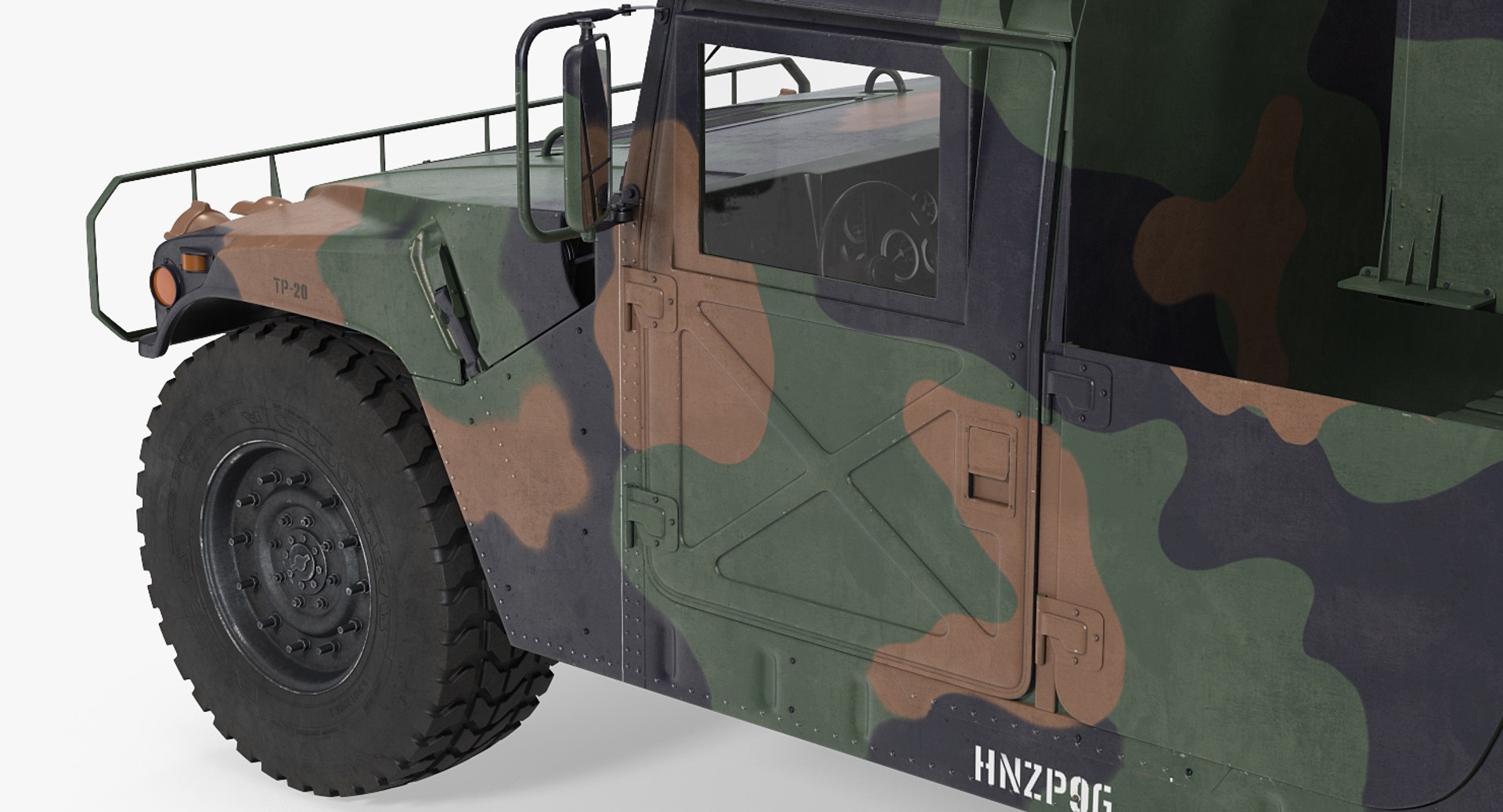 3d model hmmwv m998 equipped avenger