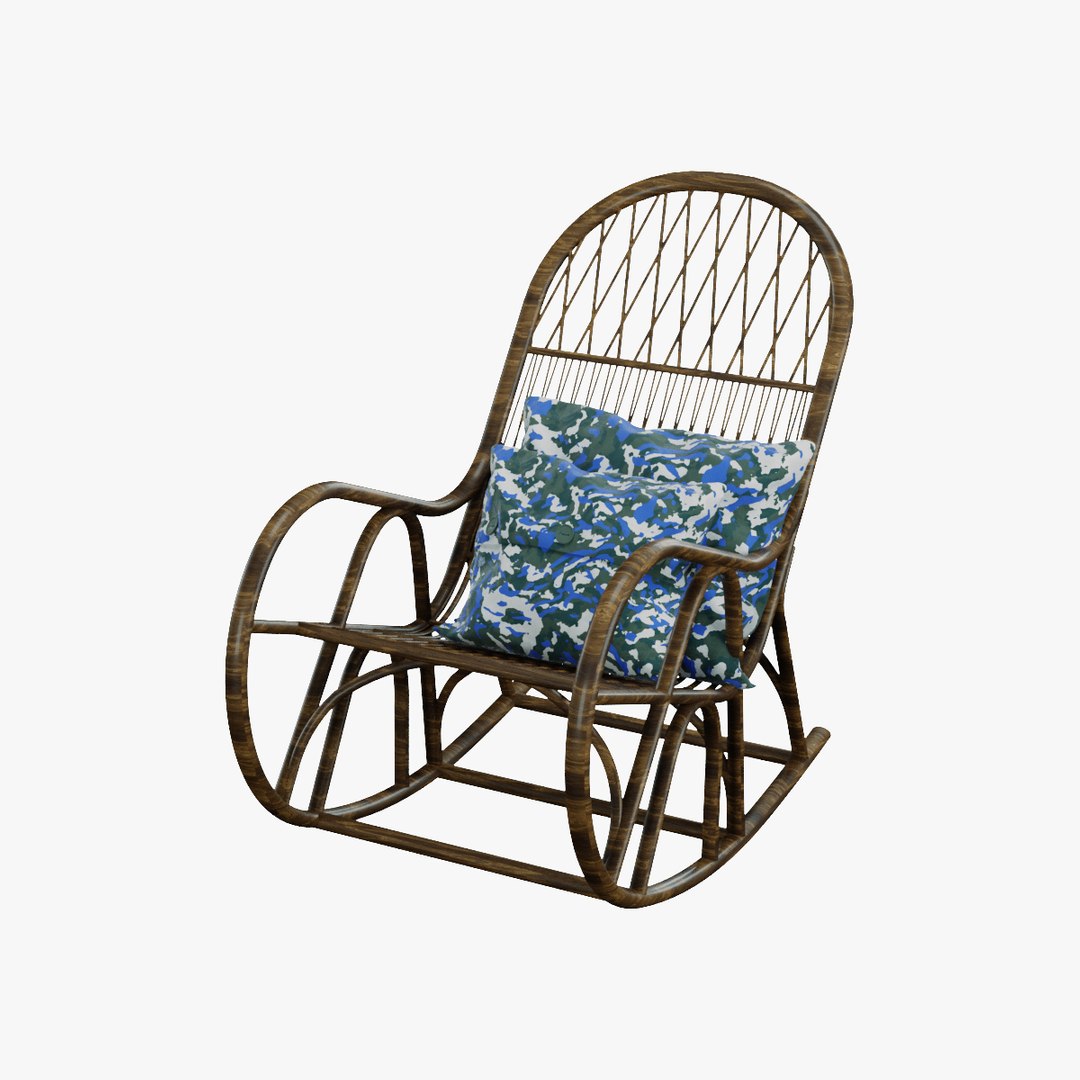 3D Rattan Rocking Chair Model - TurboSquid 2334687