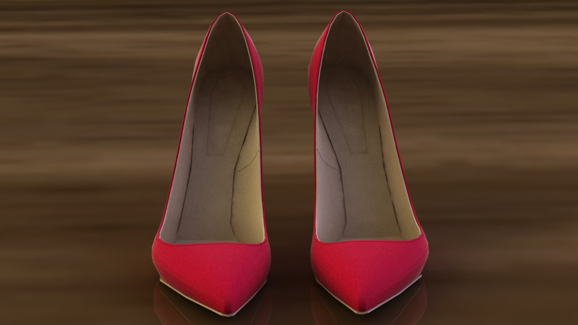 3D red pointy-pumps heel model - TurboSquid 1519196