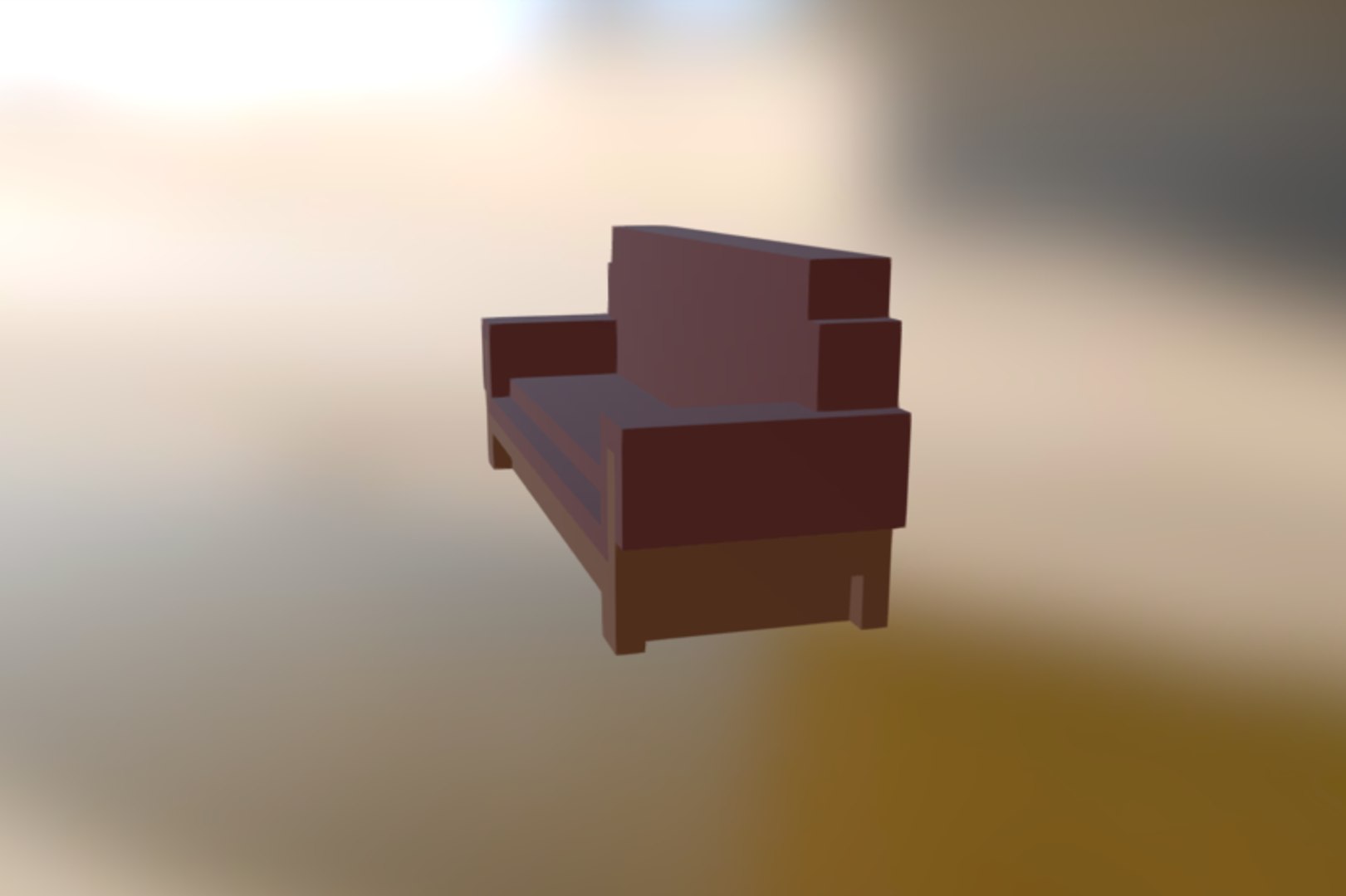 3d Obj Voxel Sofa Furniture