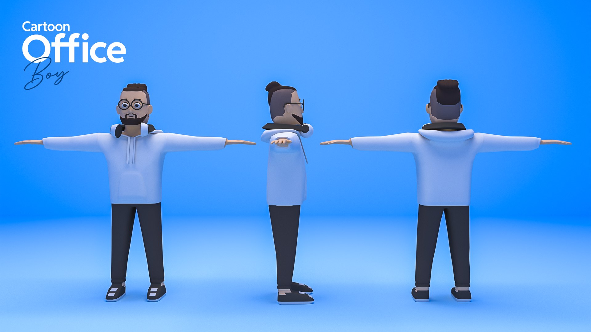 3D Cartoon Office Boy - TurboSquid 2315248