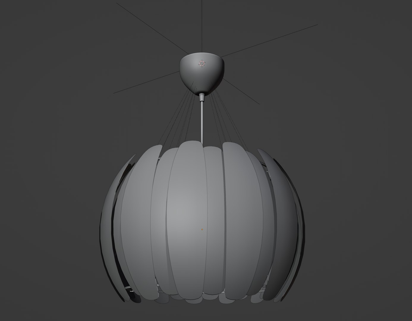 Modern Handing Lamp - Steel And Copper 3D Model - TurboSquid 1966438
