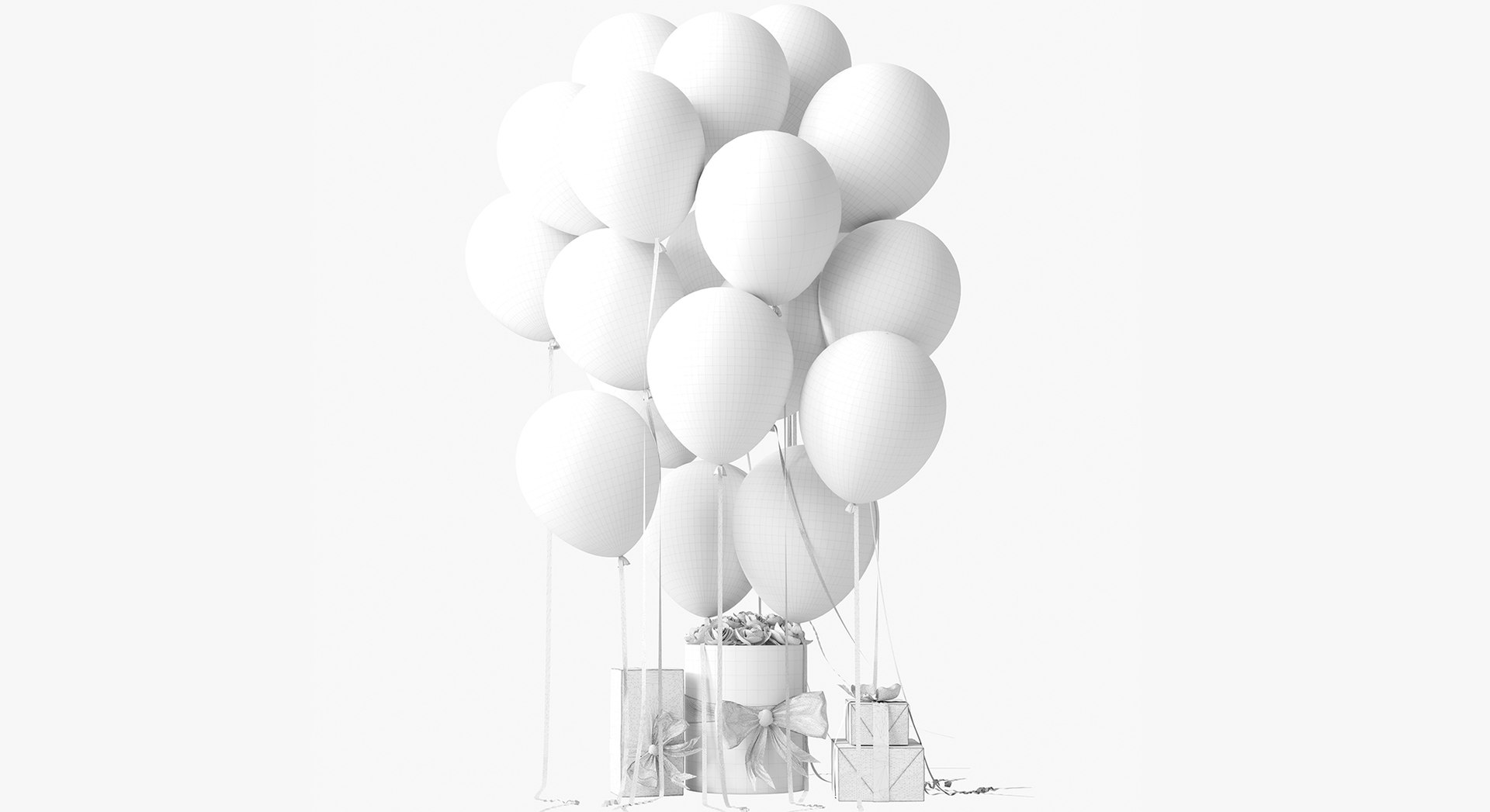 Gift - surprise with balloons Present 3D model - TurboSquid 2178504