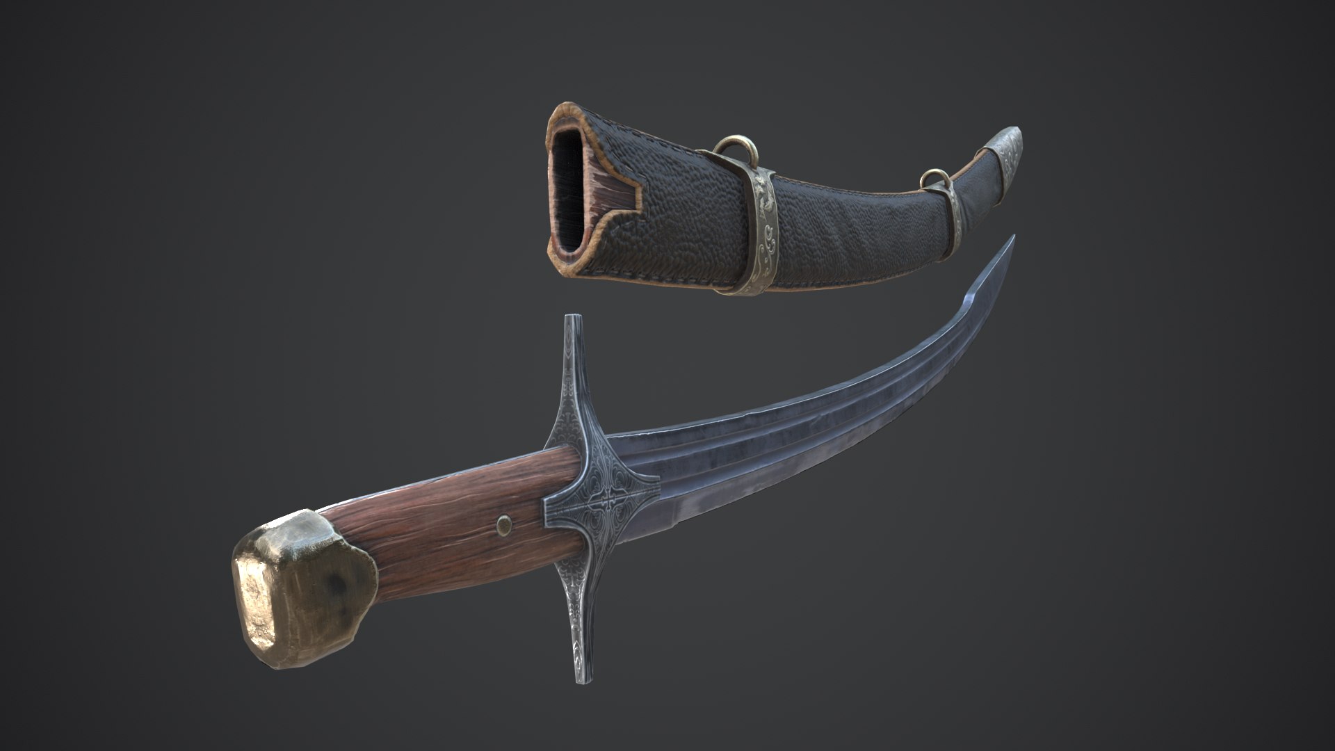3D Medieval Saber - TurboSquid 2131724