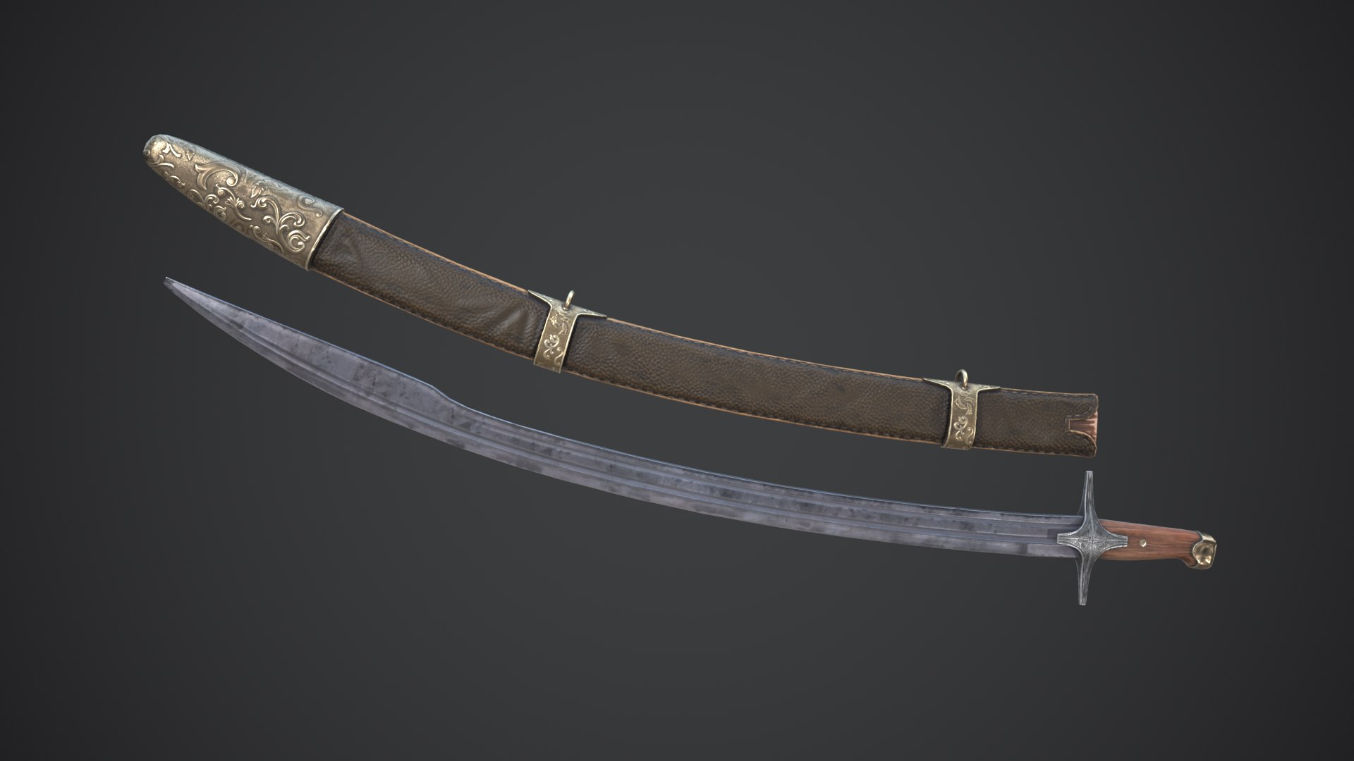 3D Medieval Saber - TurboSquid 2131724