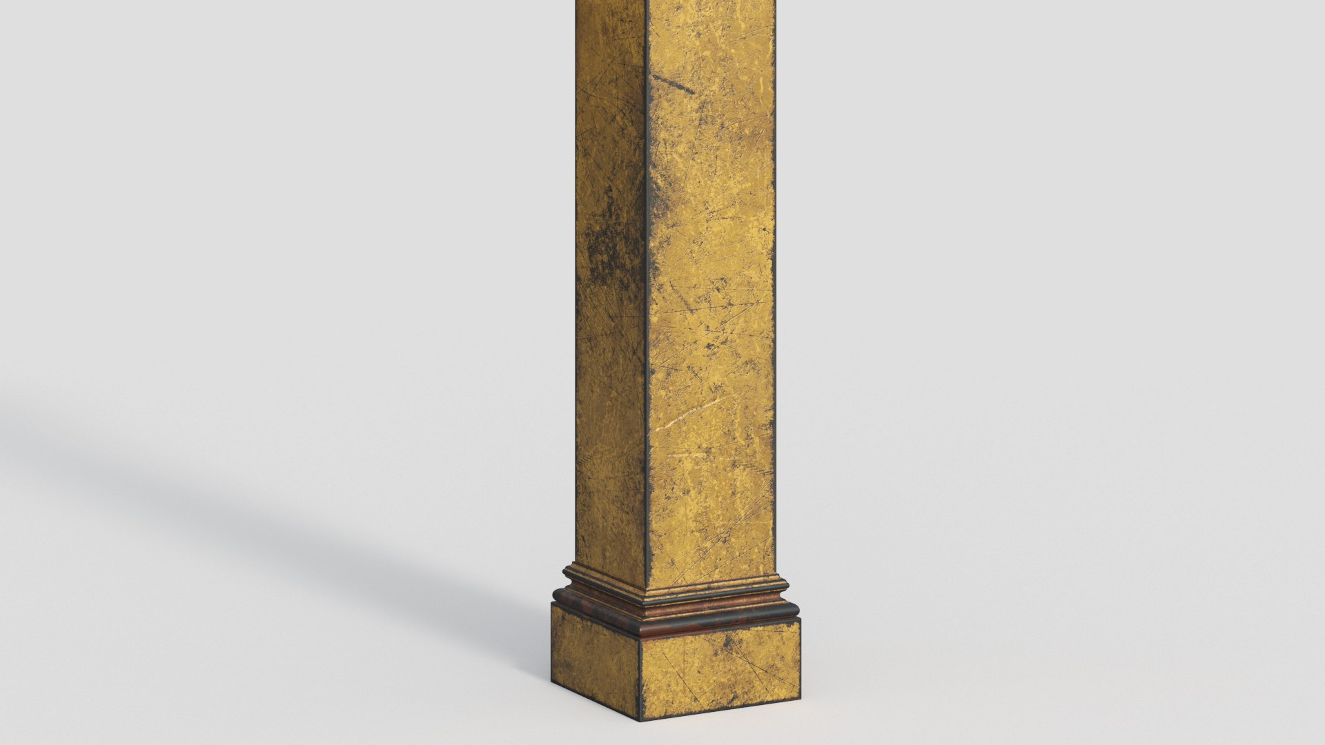 Golden Square Column 3D - TurboSquid 1724045