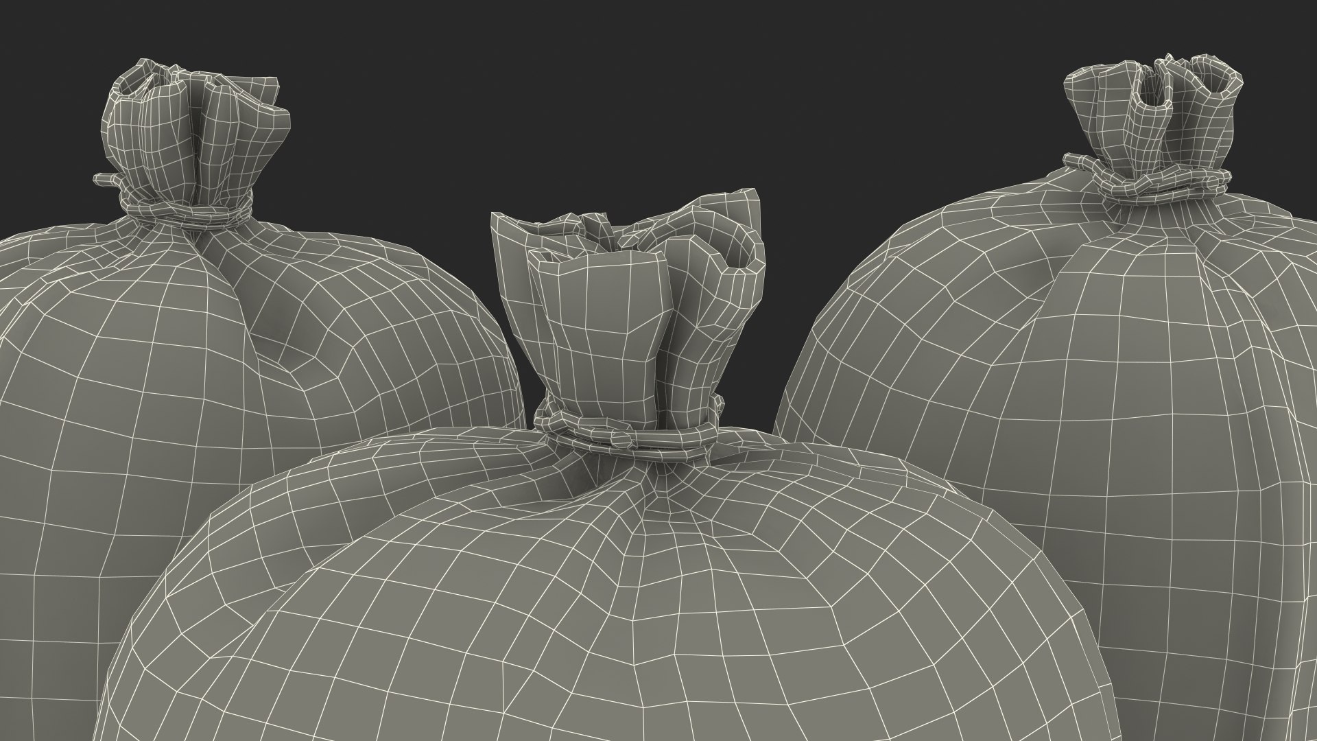 3D Model White Polypropylene Sandbags Dirty - TurboSquid 1778359