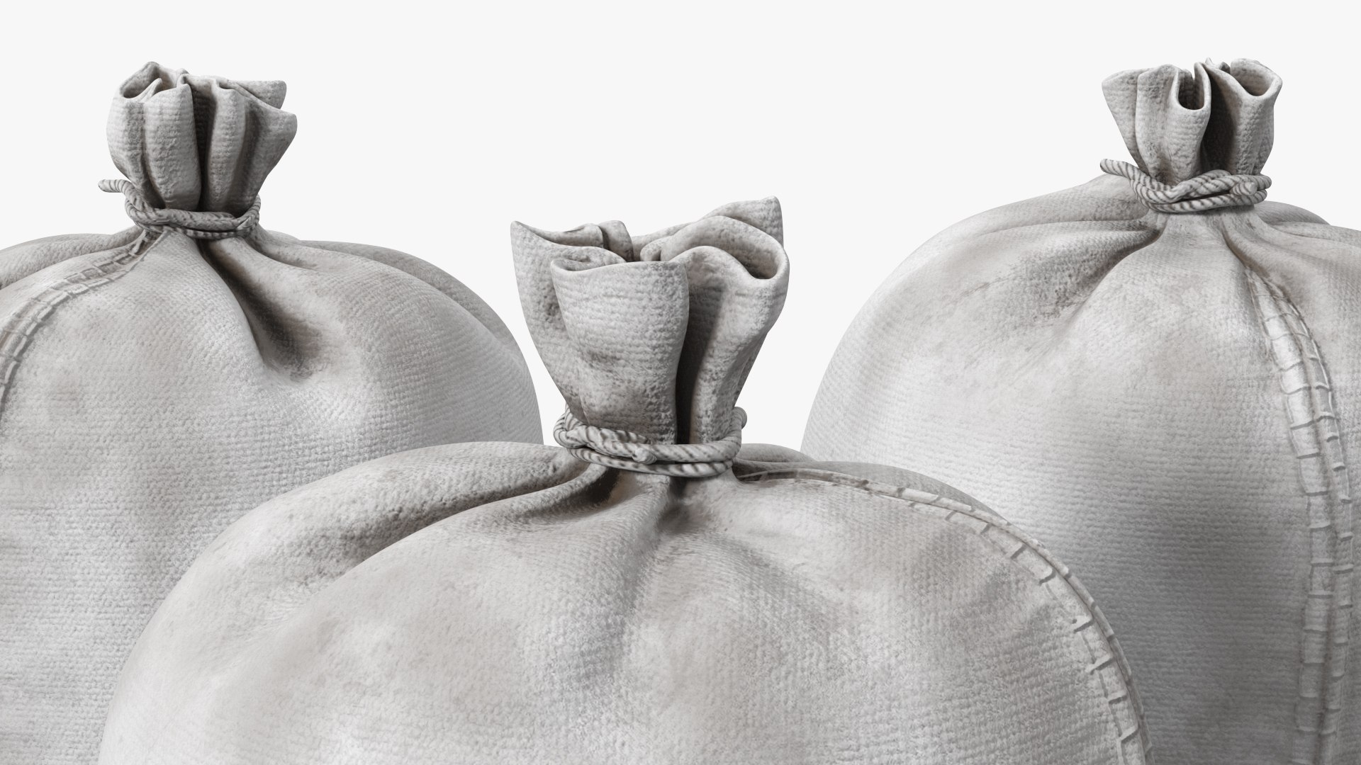 3D Model White Polypropylene Sandbags Dirty - TurboSquid 1778359