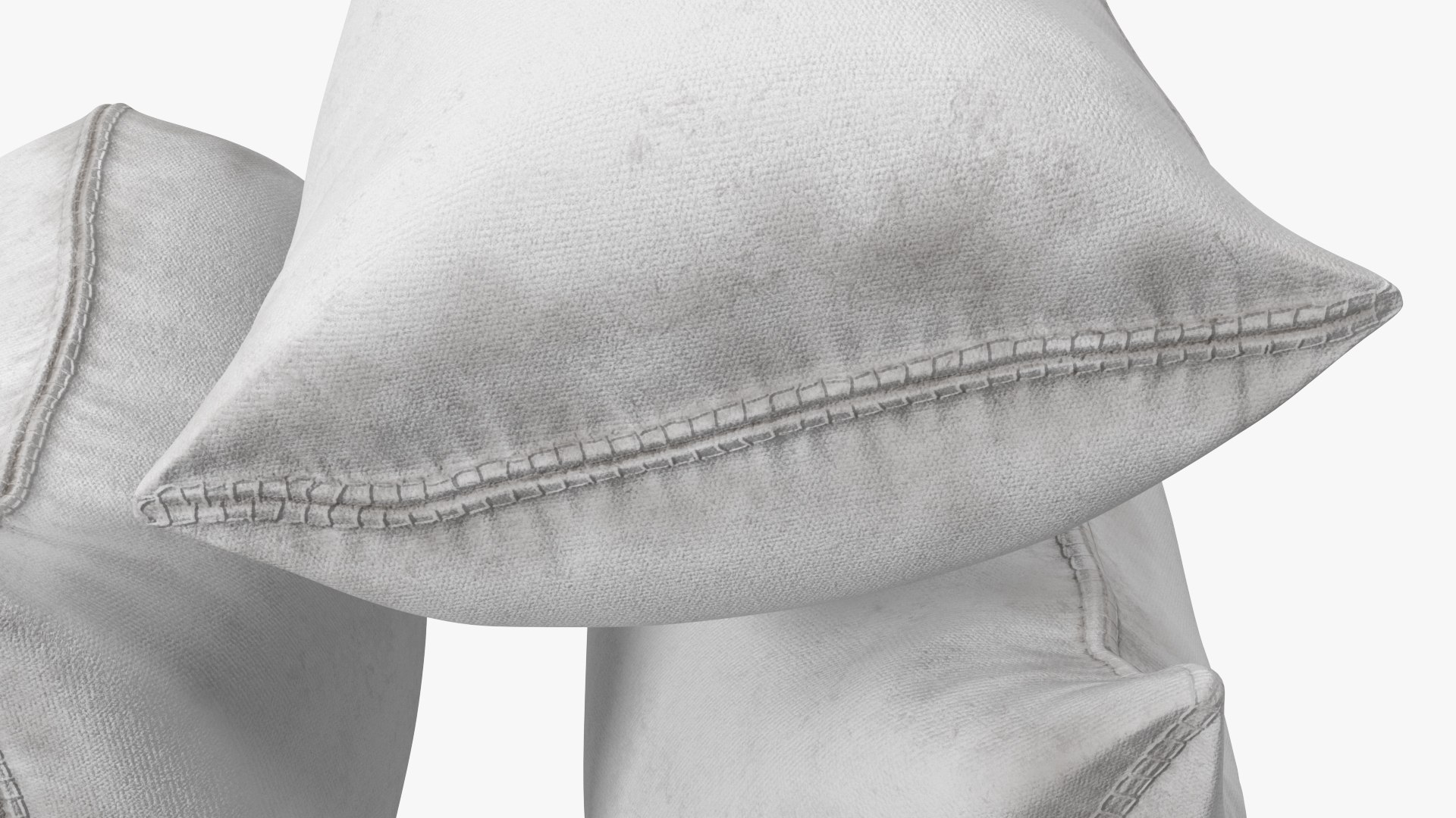 3D Model White Polypropylene Sandbags Dirty - TurboSquid 1778359